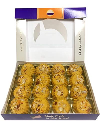 Sukhadia Sweets - Kesar Penda - 16pc Sukhadia Mithai box - Indian ...