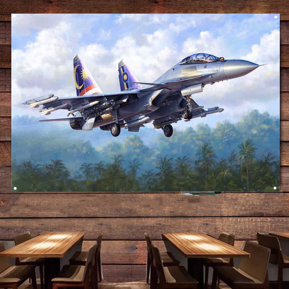 Sukhoi Su-30MKM ’Flanker-H‘ Multi-Role Fighter Jet Poster Wall Banner ...