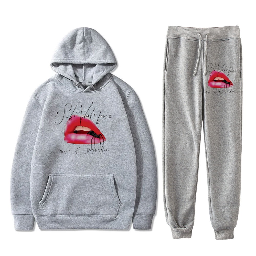 Suki Waterhouse MOAS Lips Merch Hoodies Jogger Pants Set Cosplay Women ...