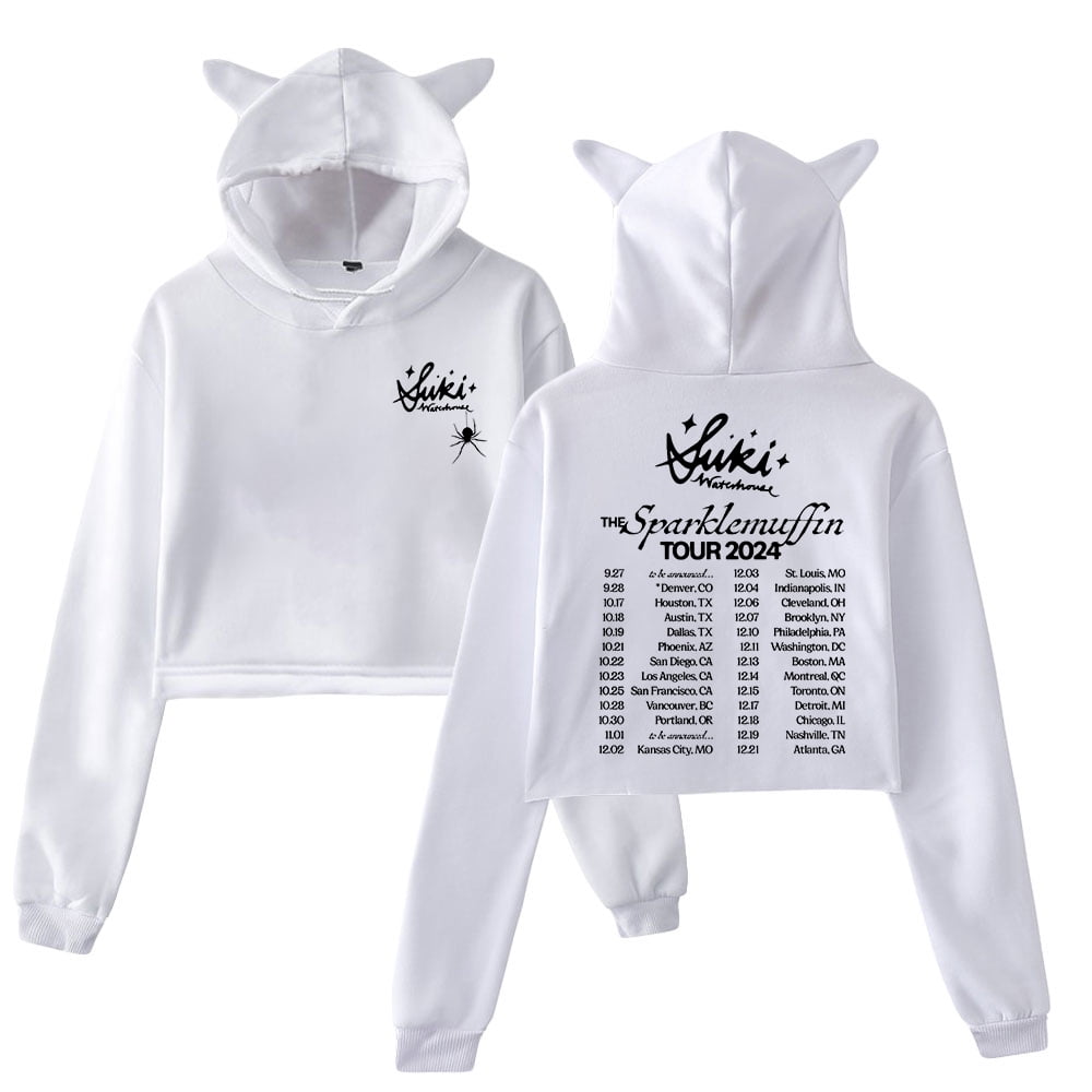 Suki Waterhouse The Sparklemuffin Tour 2024 Cat Ears Hoodie Long Sleeve ...