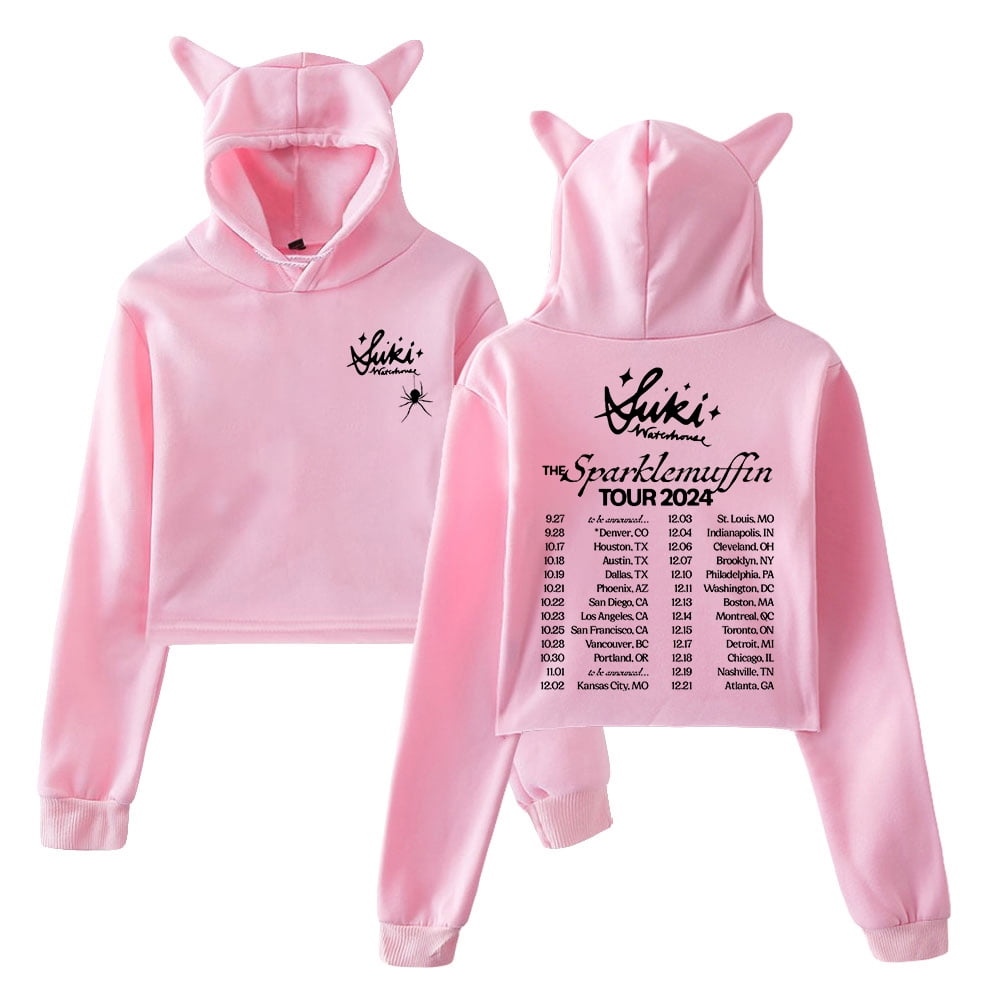 Suki Waterhouse The Sparklemuffin Tour 2024 Cat Ears Hoodie Long Sleeve ...