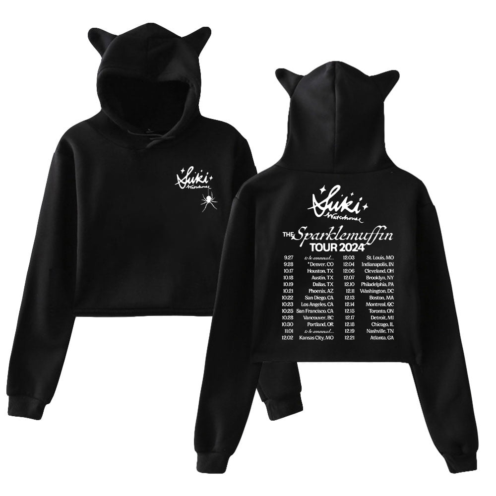 Suki Waterhouse The Sparklemuffin Tour 2024 Cat Ears Hoodie Long Sleeve ...