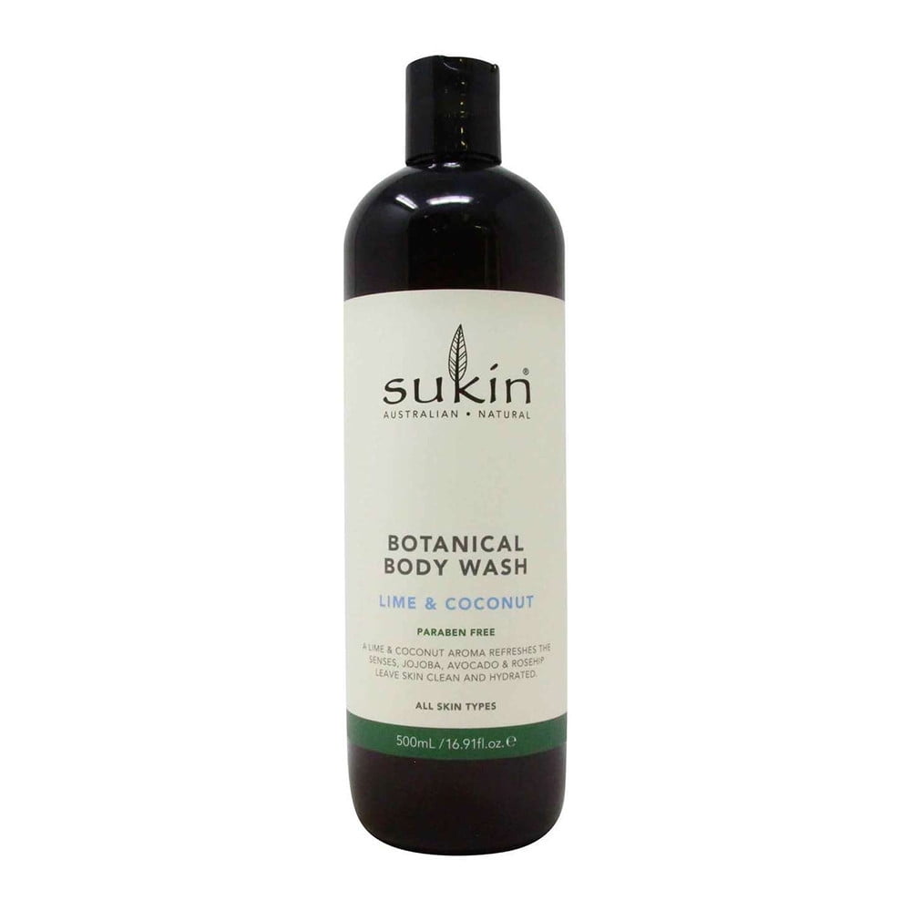 Sukin Natural Botanical Body Wash, Lime and Coconut, 16.9 Oz, 6 Pack ...