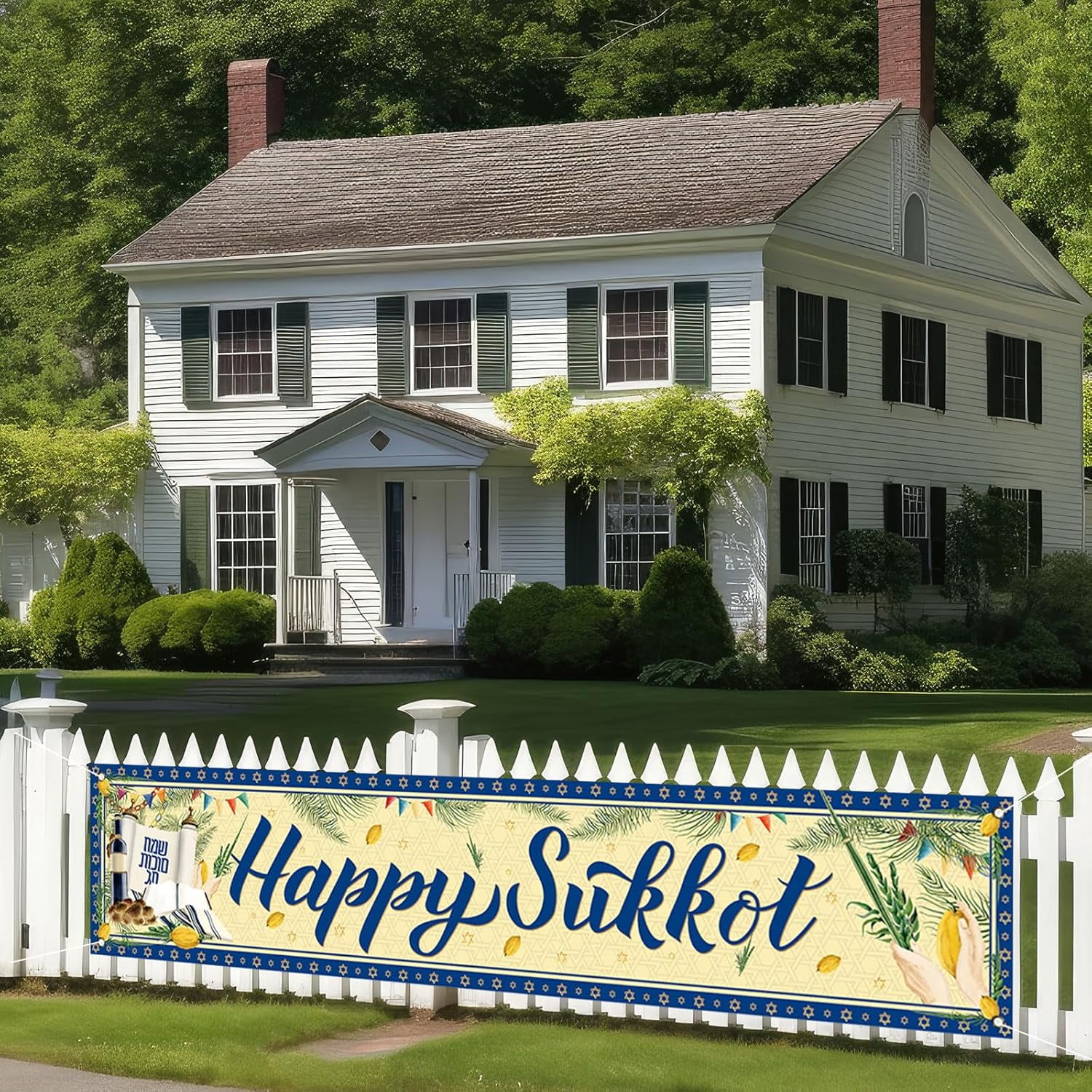 Sukkah Decorations Outdoor Sukkot Sukkah Banner for Fence Jewish ...