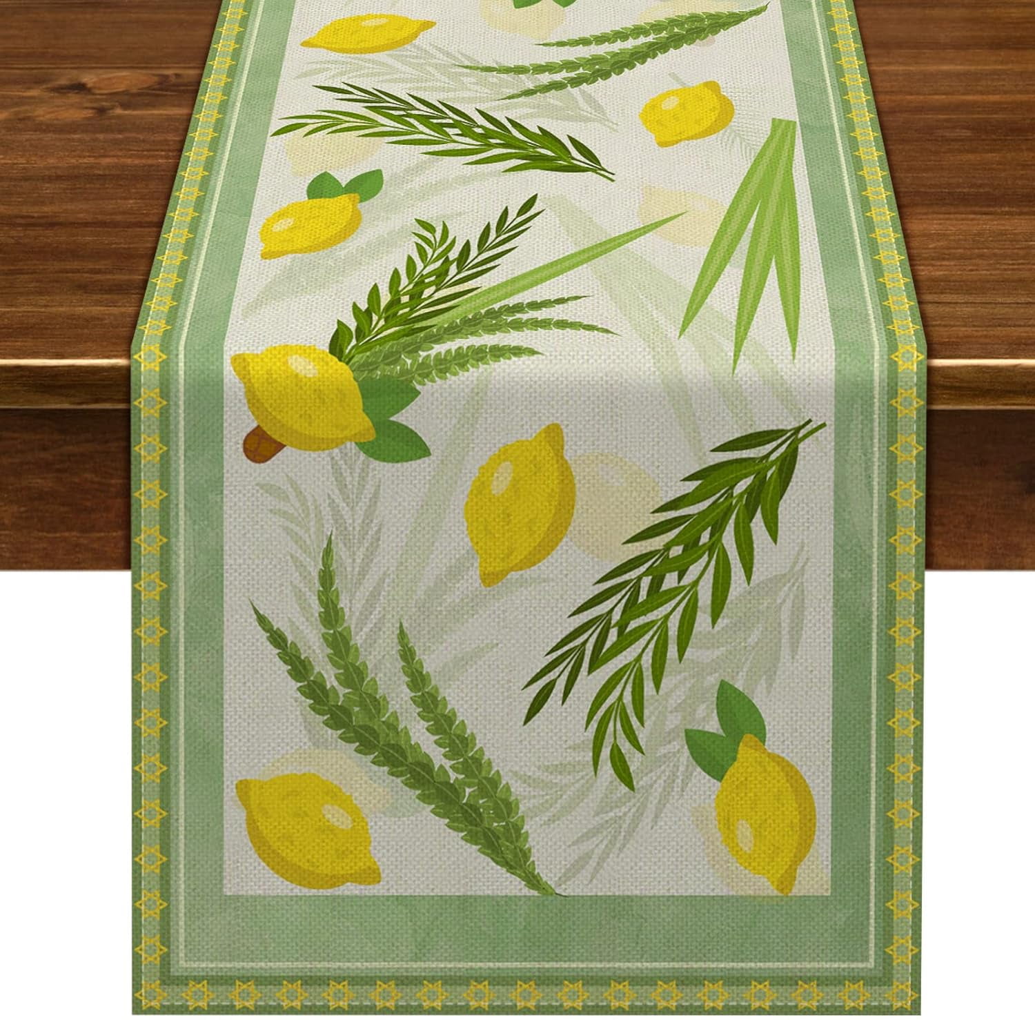 Sukkah Linen Table Runners Jewish Home Party Supply Sukkot ration Etrog ...