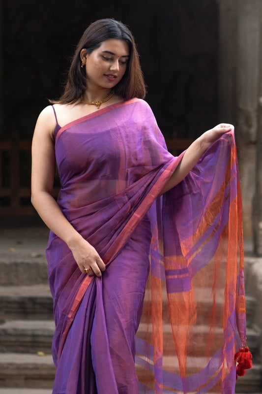Sukla Tissue Silk Saree - Walmart.com