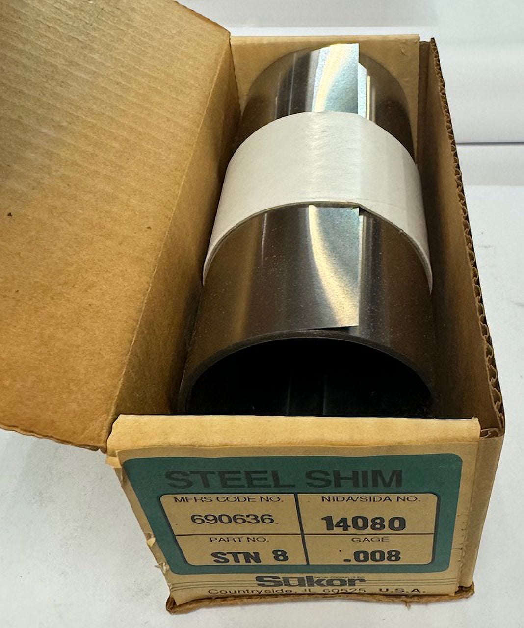 Sukor Steel Shim Stock Roll .008 in, 14080 Steel, 0.008 in x 100 in x 6 in - 1 RL (690636 ...