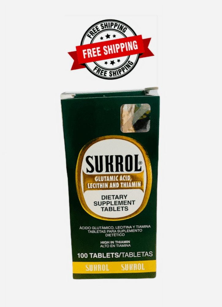 Sukrol Dietary Supplement 100 Tabletas CEREBRO CONCENTRACION ENERGIA ...