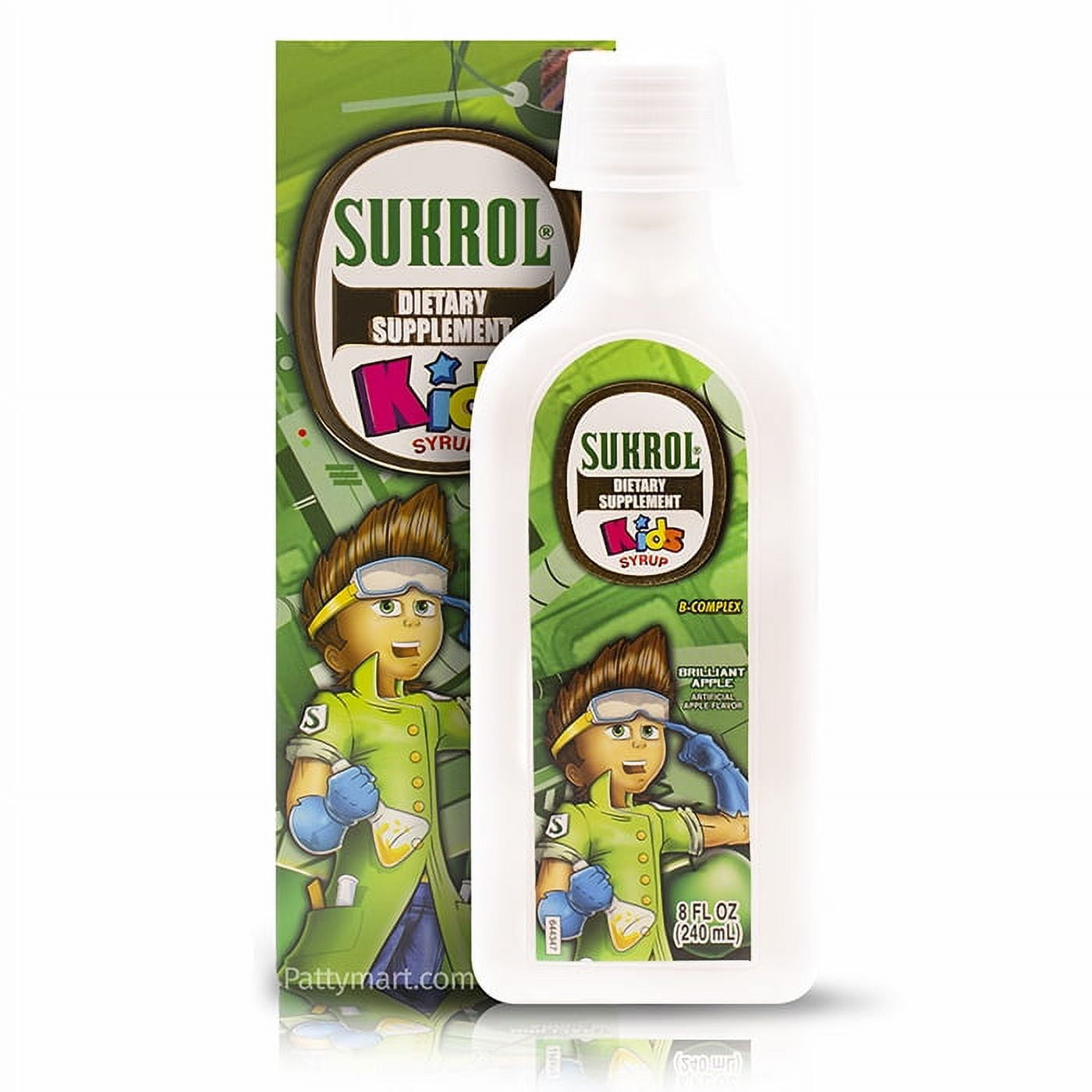 Sukrol Infantil Jarabe Manzana 8 Fl oz, Sukrol Dietary Supplement Kids ...