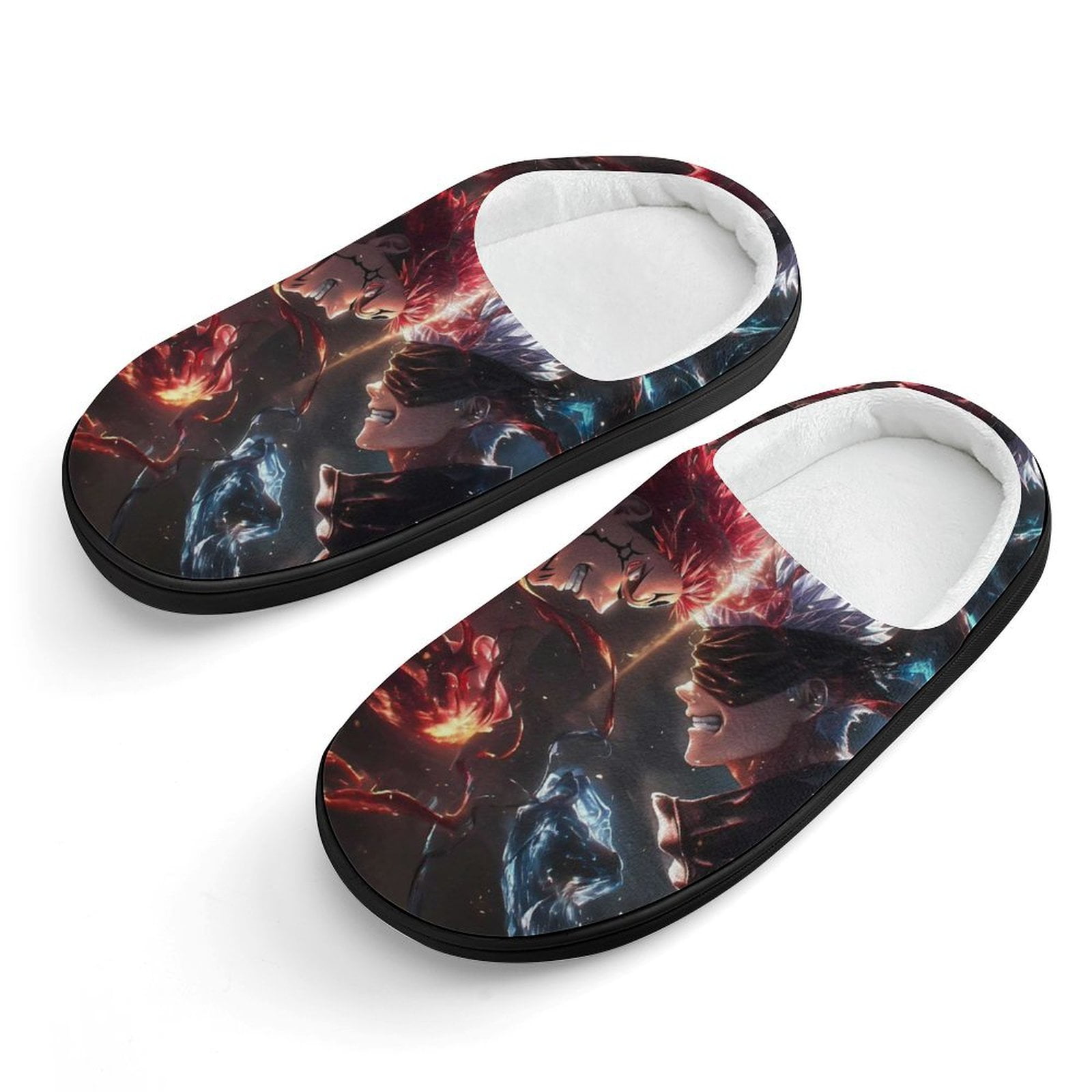 Sukuna Gojo Jujutsu Kaisen Kids Teen Fuzzy Memory Foam Slippers Fluffy ...