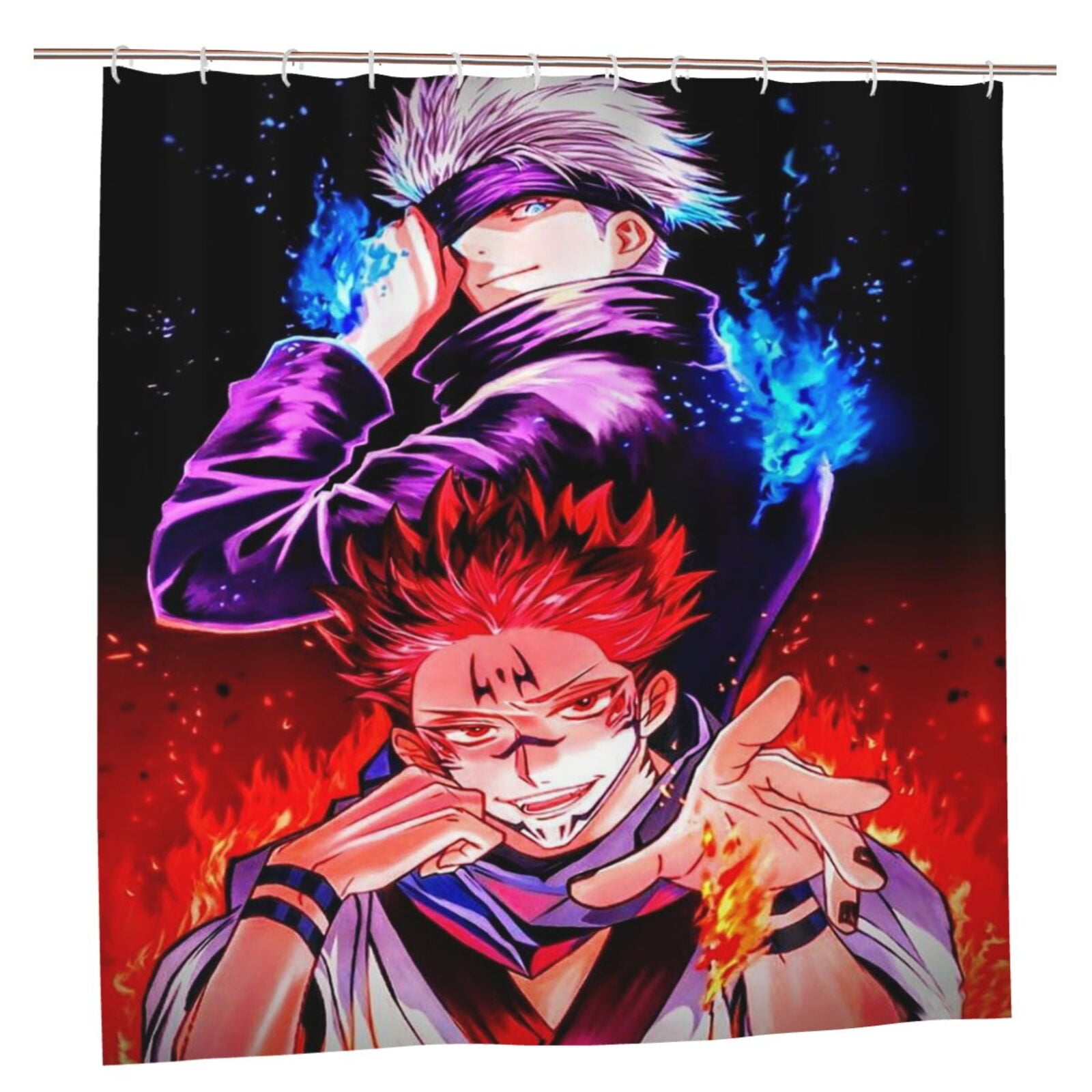 Sukuna Gojo Jujutsu Kaisen Shower Curtain 72 x 72 in Bathroom Decor ...