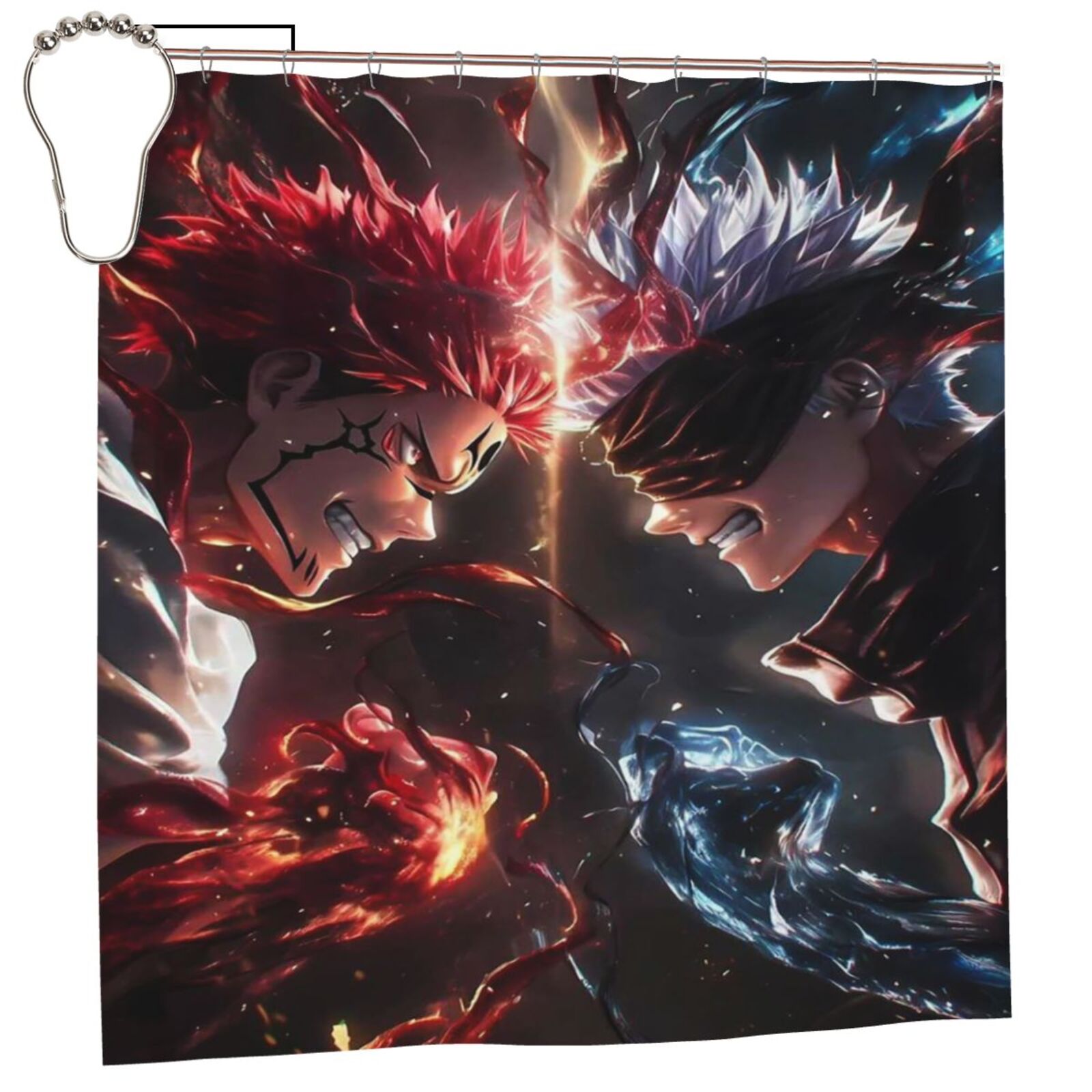 Sukuna Gojo Jujutsu Kaisen Shower Curtain 72 x 72 in Bathroom Decor ...