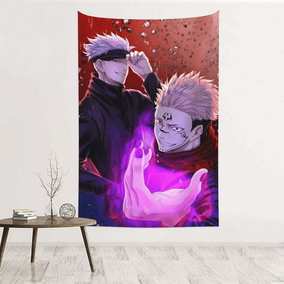 Sukuna Gojo Jujutsu Kaisen Tapestry Banner 60 X 40 inch Decor Art ...
