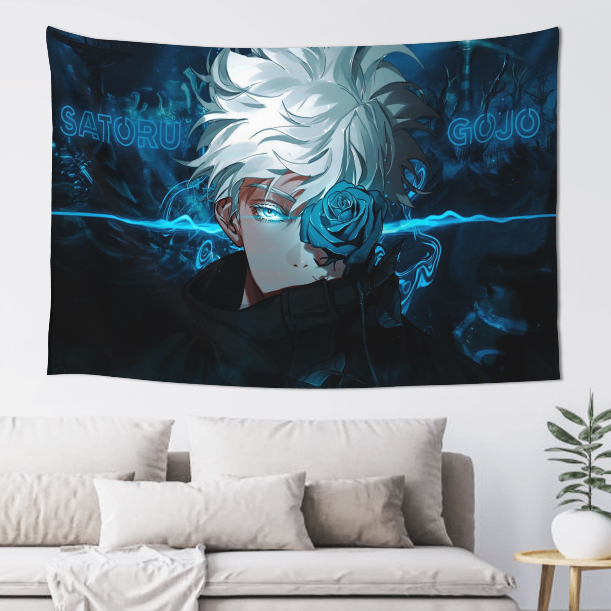 Sukuna Gojo Jujutsu Kaisen Tapestry Banner 60 X 40 inch Decor Art ...