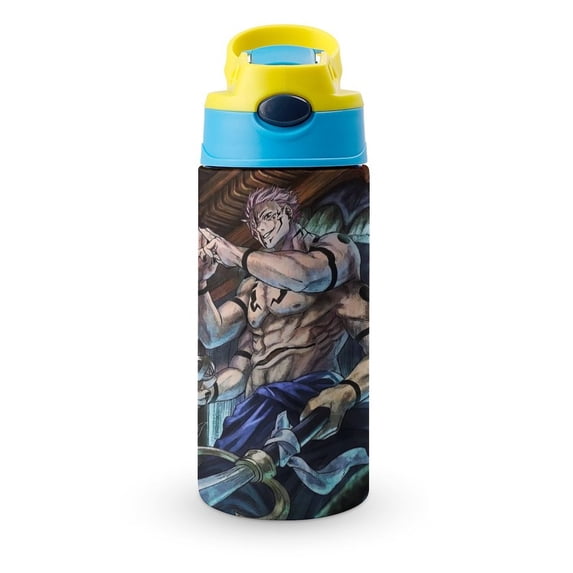 Sukuna Jujutsu Kaisen Insulated Stainless Steel Water Bottle with Straw ...