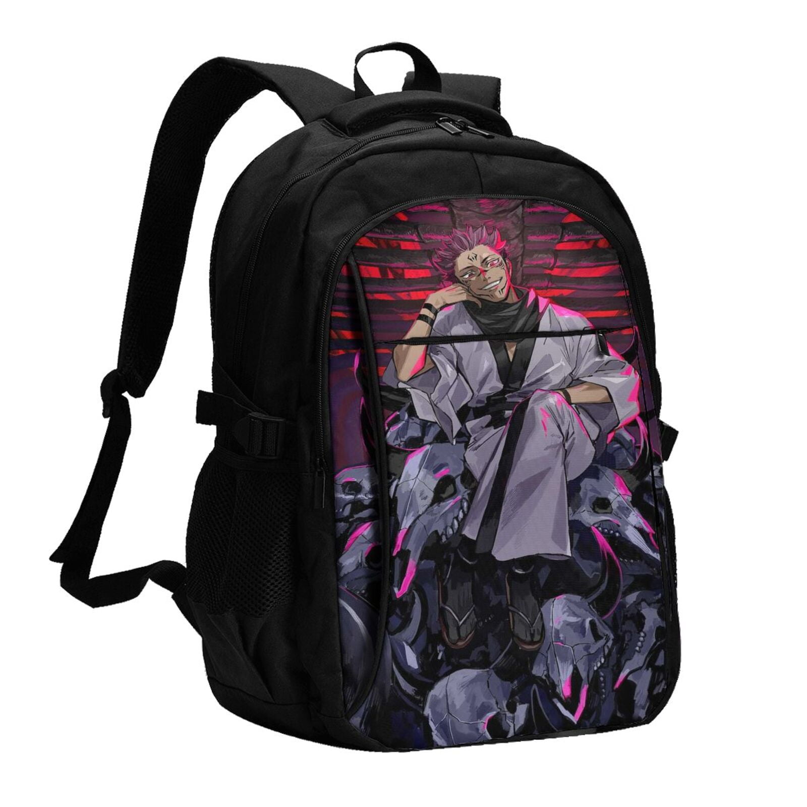 Sukuna Jujutsu Kaisen Laptop Backpack with USB Charging Port Shoulders ...