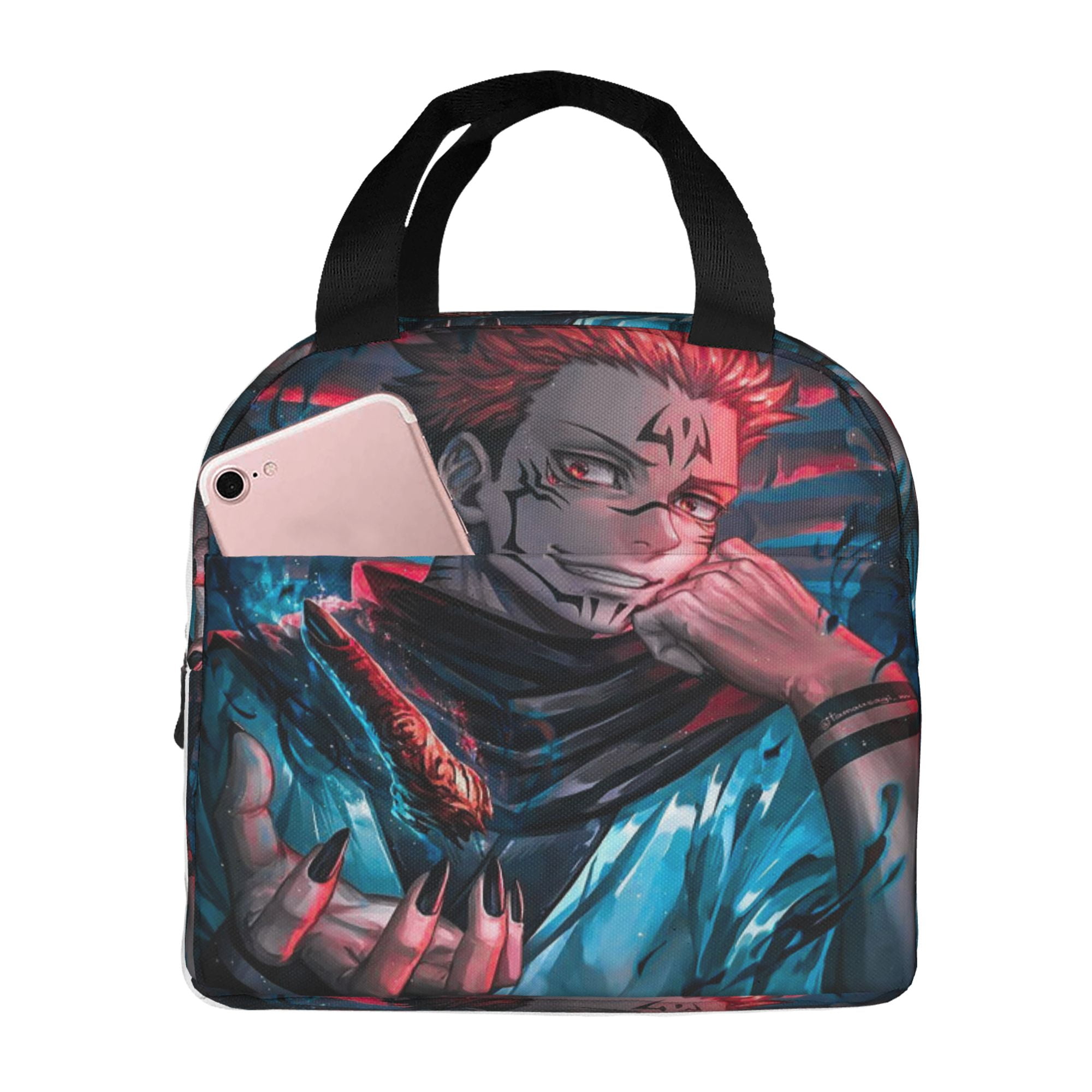 Sukuna Jujutsu Kaisen Lunch Bag Tote Shoulder Bags Insulated Lunch Box ...