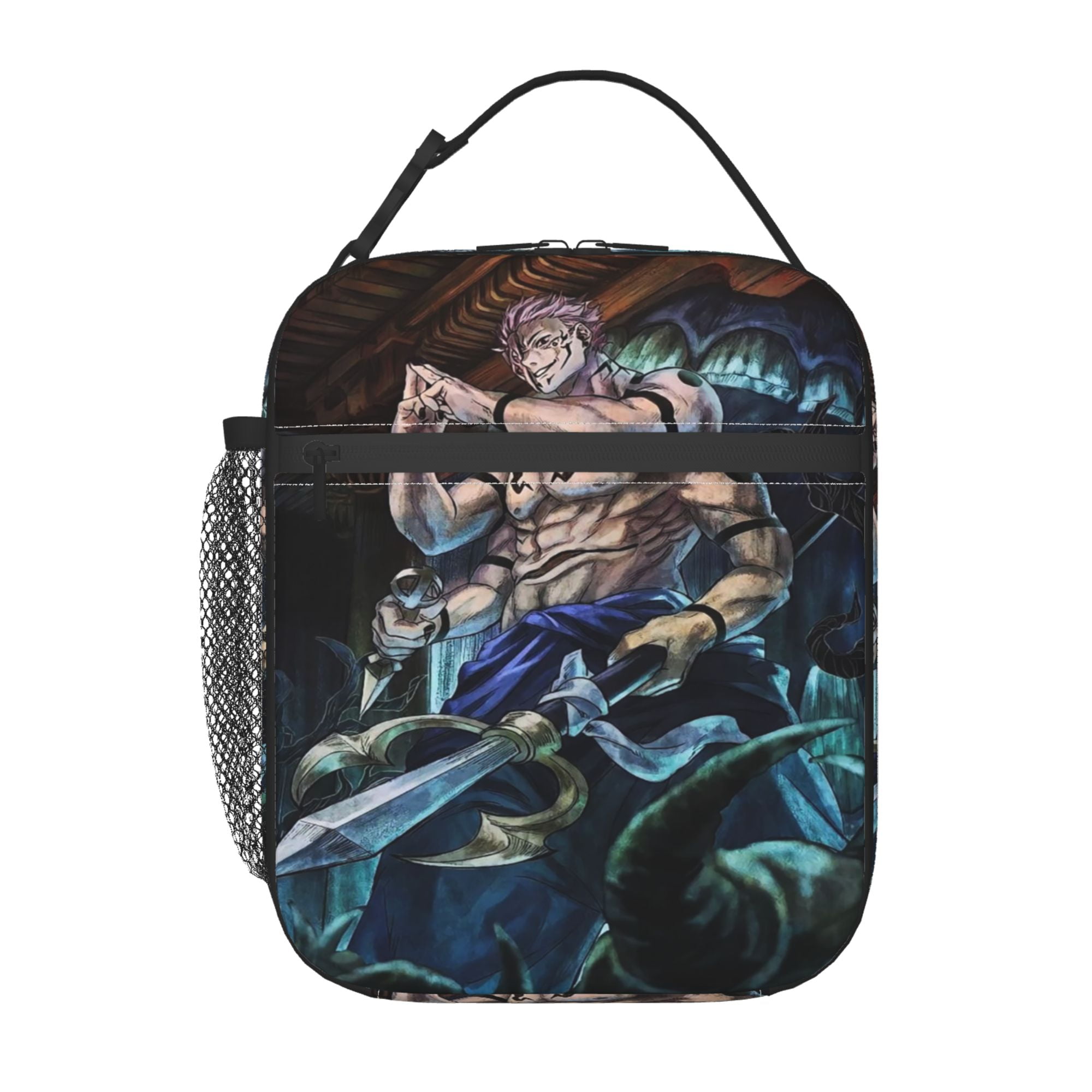 Sukuna Jujutsu Kaisen Lunch Bag Tote Shoulder Bags Insulated Lunch Box ...