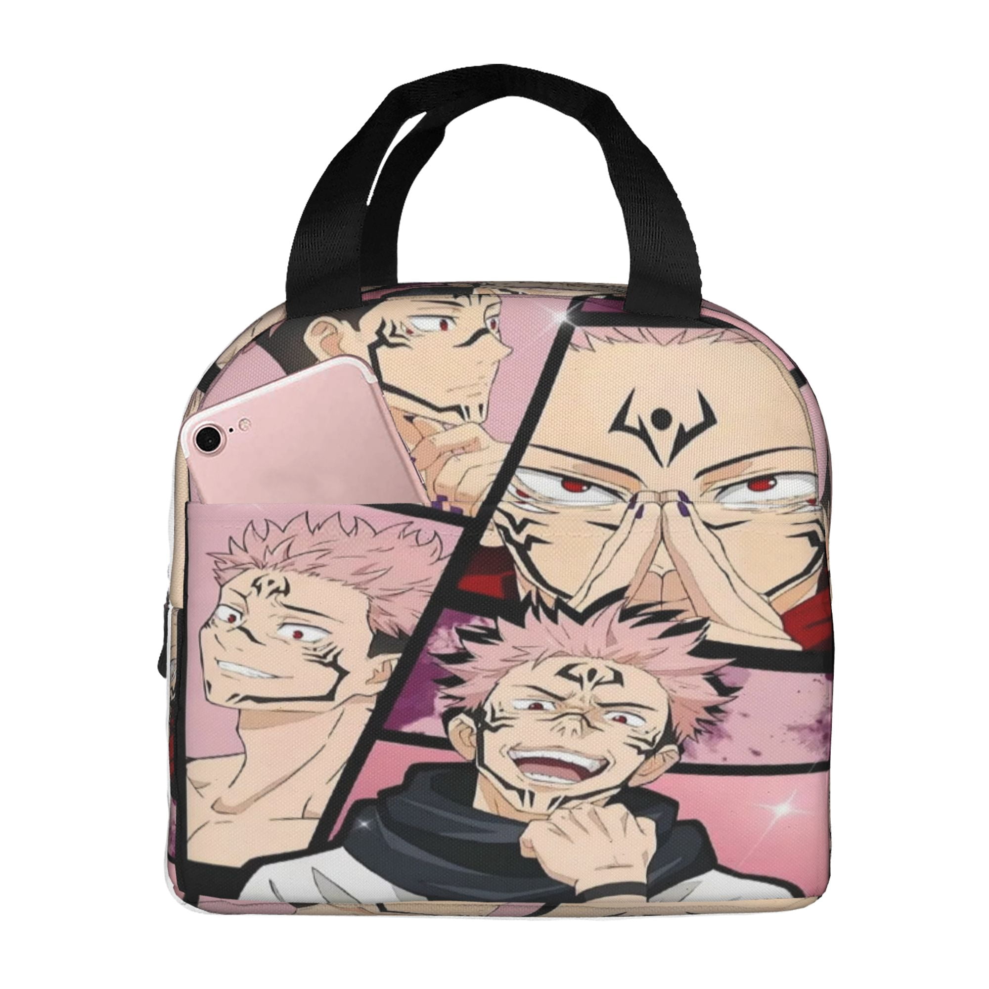 Sukuna Jujutsu Kaisen Portable Lunch Bags Tote Shoulder Bag Insulated ...
