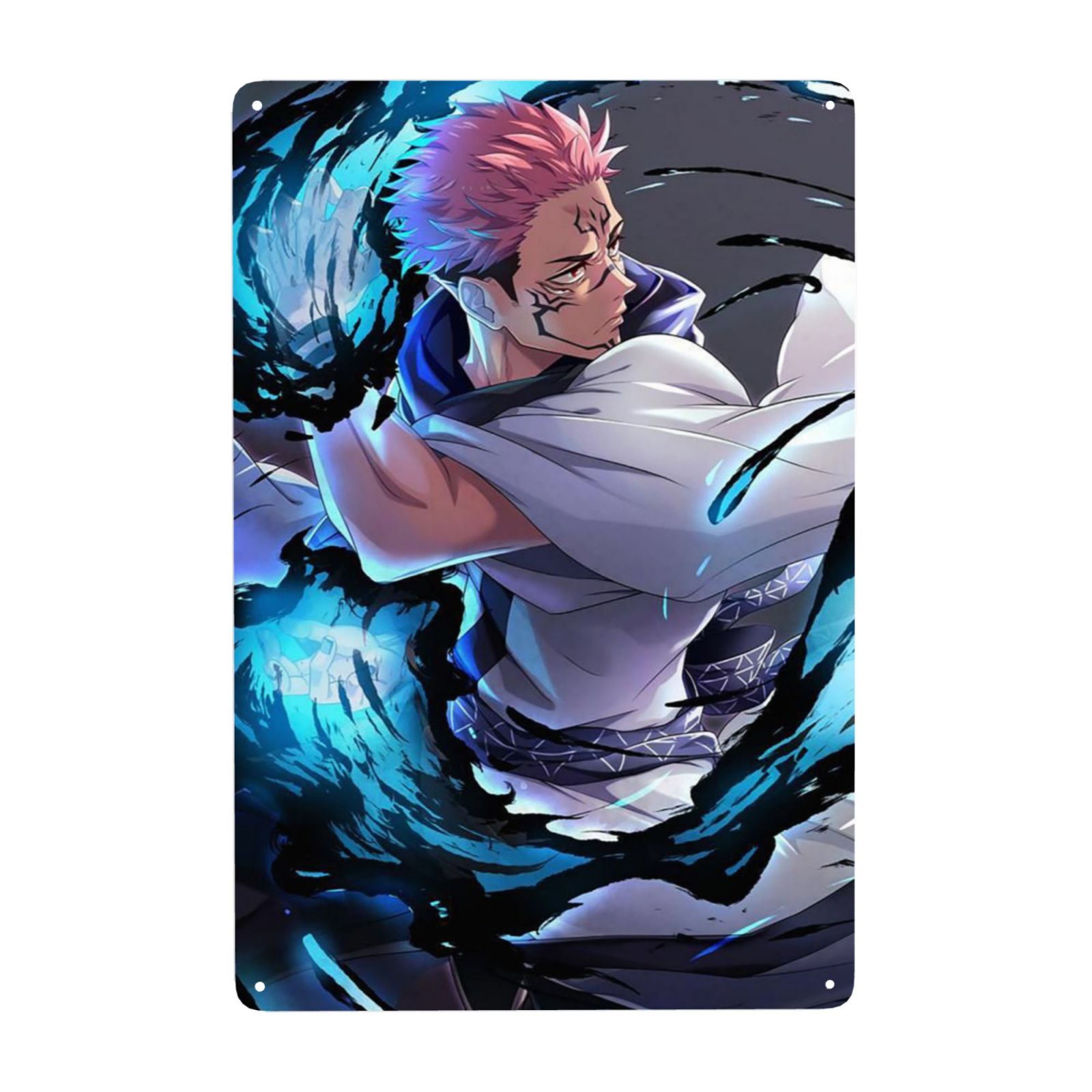 Sukuna Jujutsu Kaisen Poster Vintage Tin Sign For Bar Office Home Iron ...