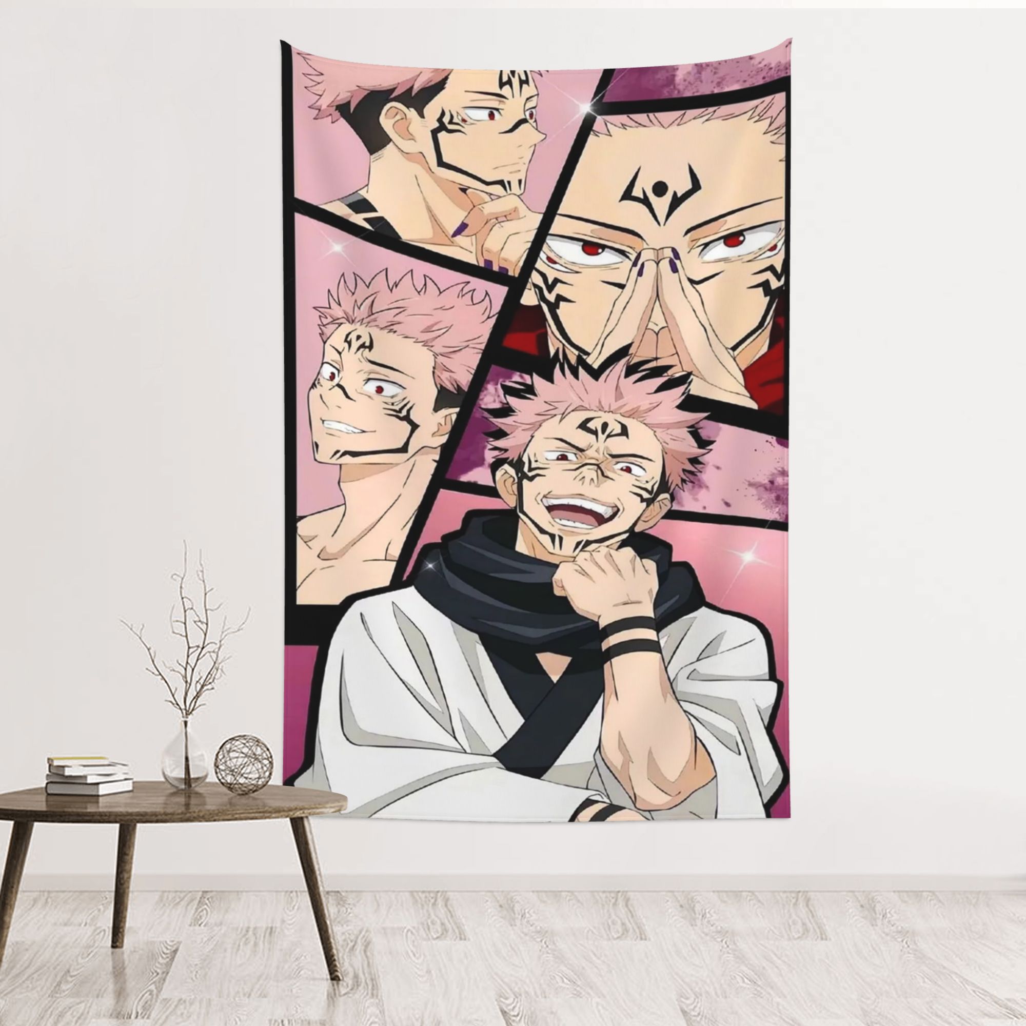 Sukuna Jujutsu Kaisen Tapestry Banner 60 X 40 inch Decor Art Tablecloth ...