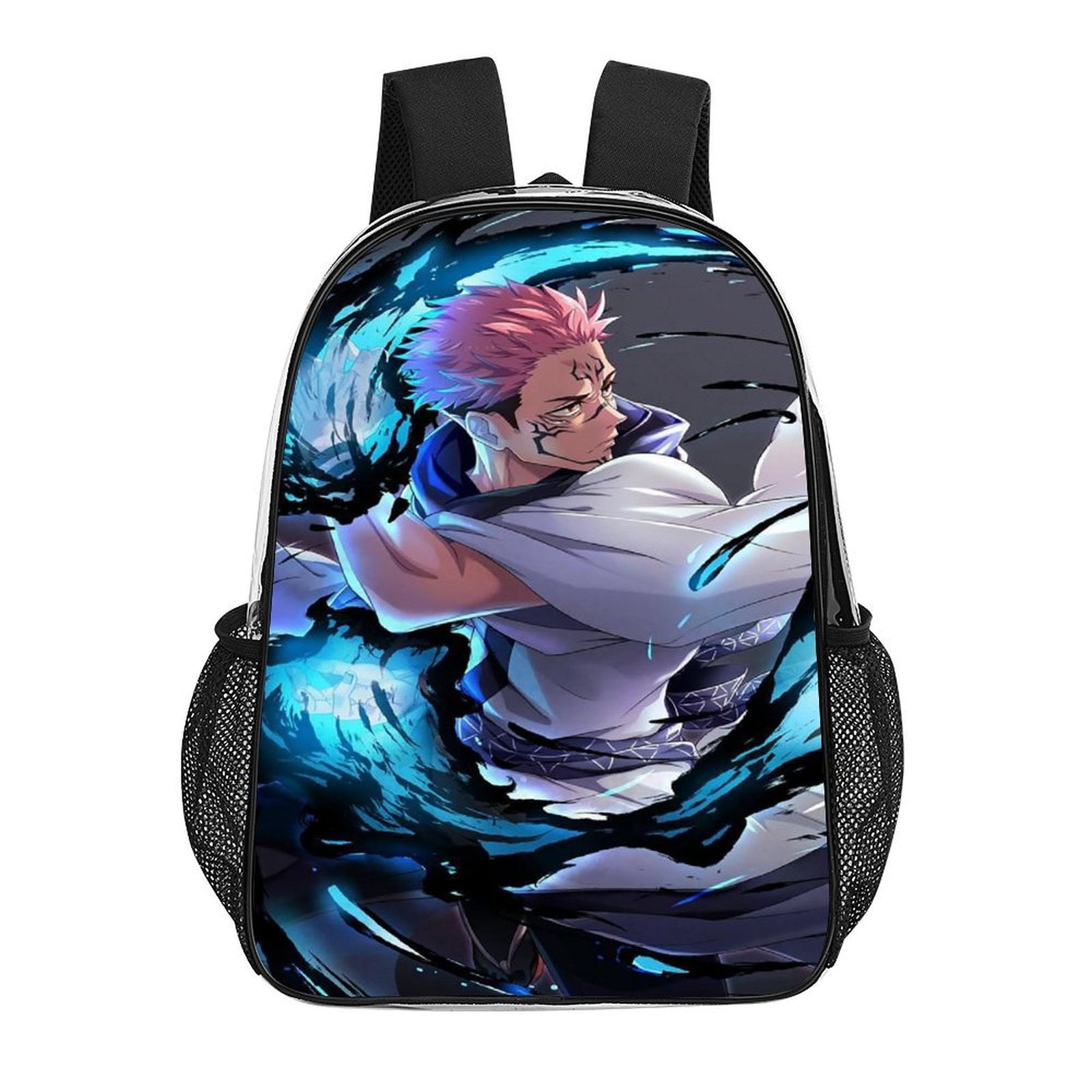 Sukuna Jujutsu Kaisen Transparent Bag Backpack 17 Inch Mesh Shoulder ...