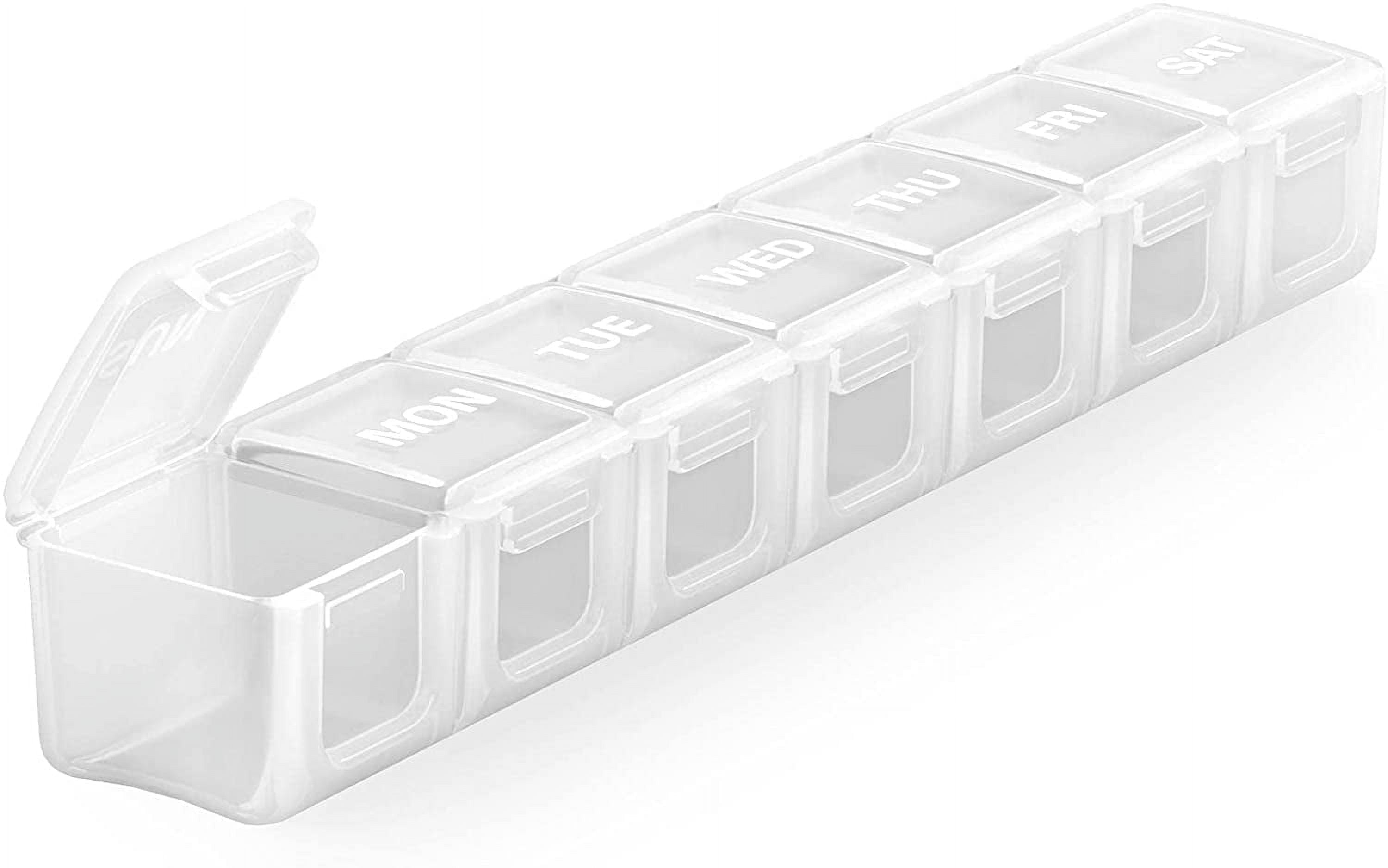 Sukuos 7 Day Weekly Pill Organizer, 2 Times a Day, AM PM, Extra Large ...