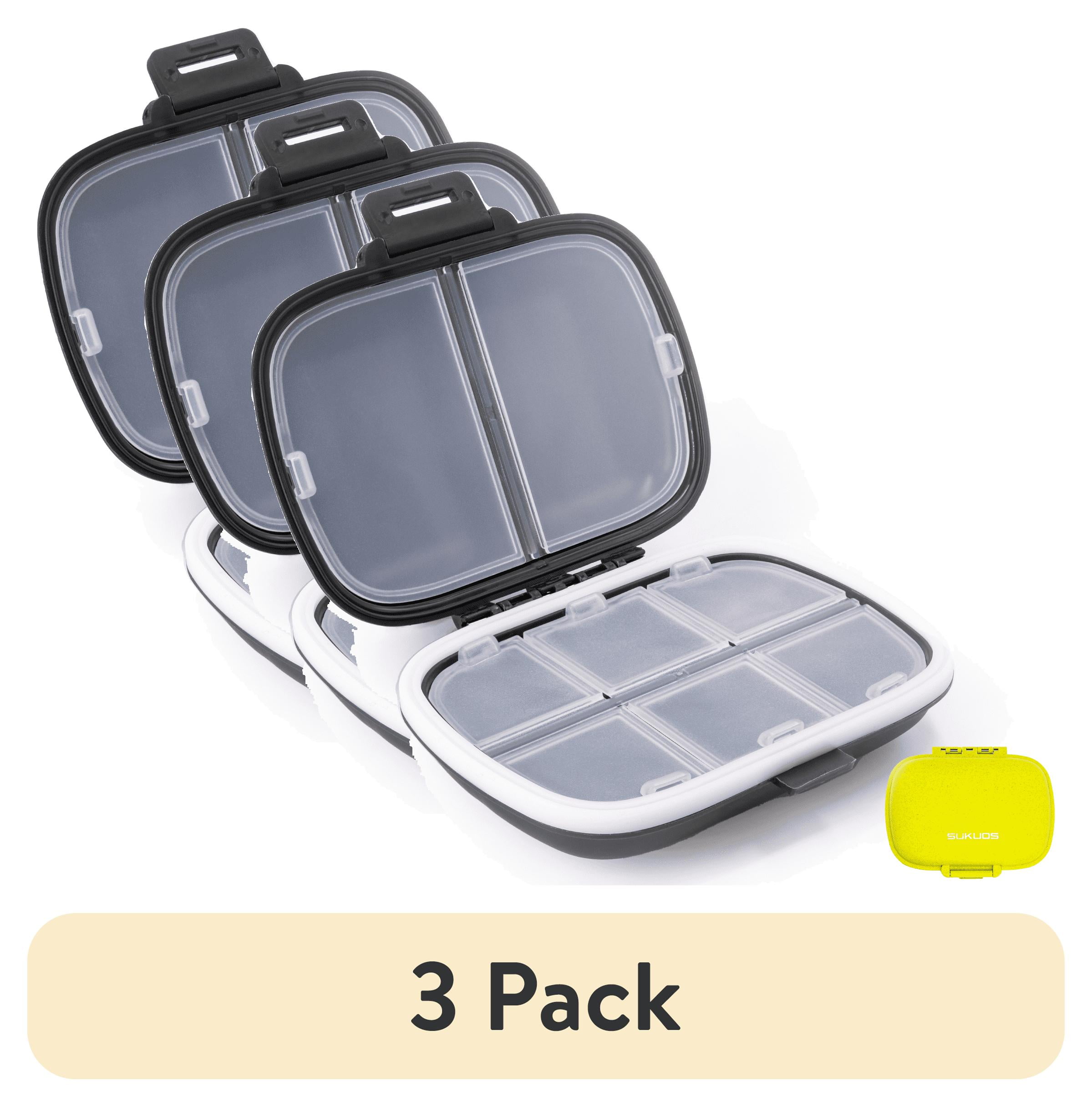 (3 pack) Sukuos Daily Use Pill Organizer 1 Pack, Easy to Open 8 ...