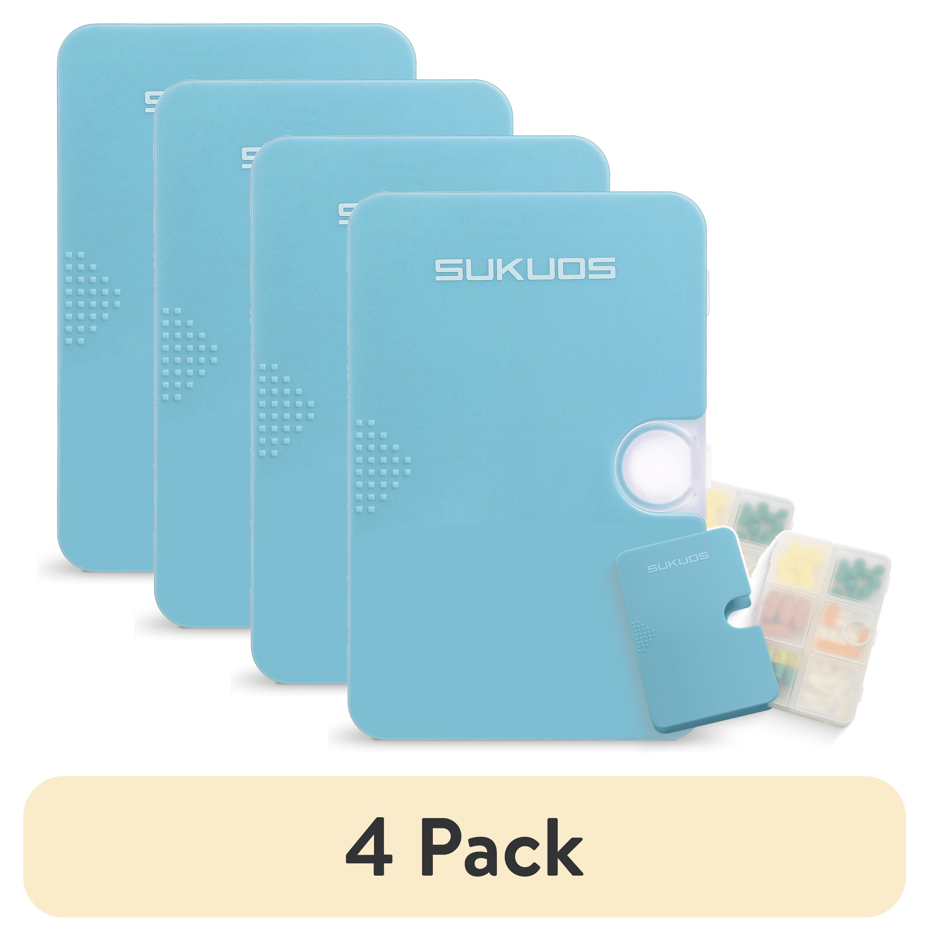 (4 pack) Sukuos Daily Use Slim Pill Organizer 1 Pack, Easy to Open 6 ...