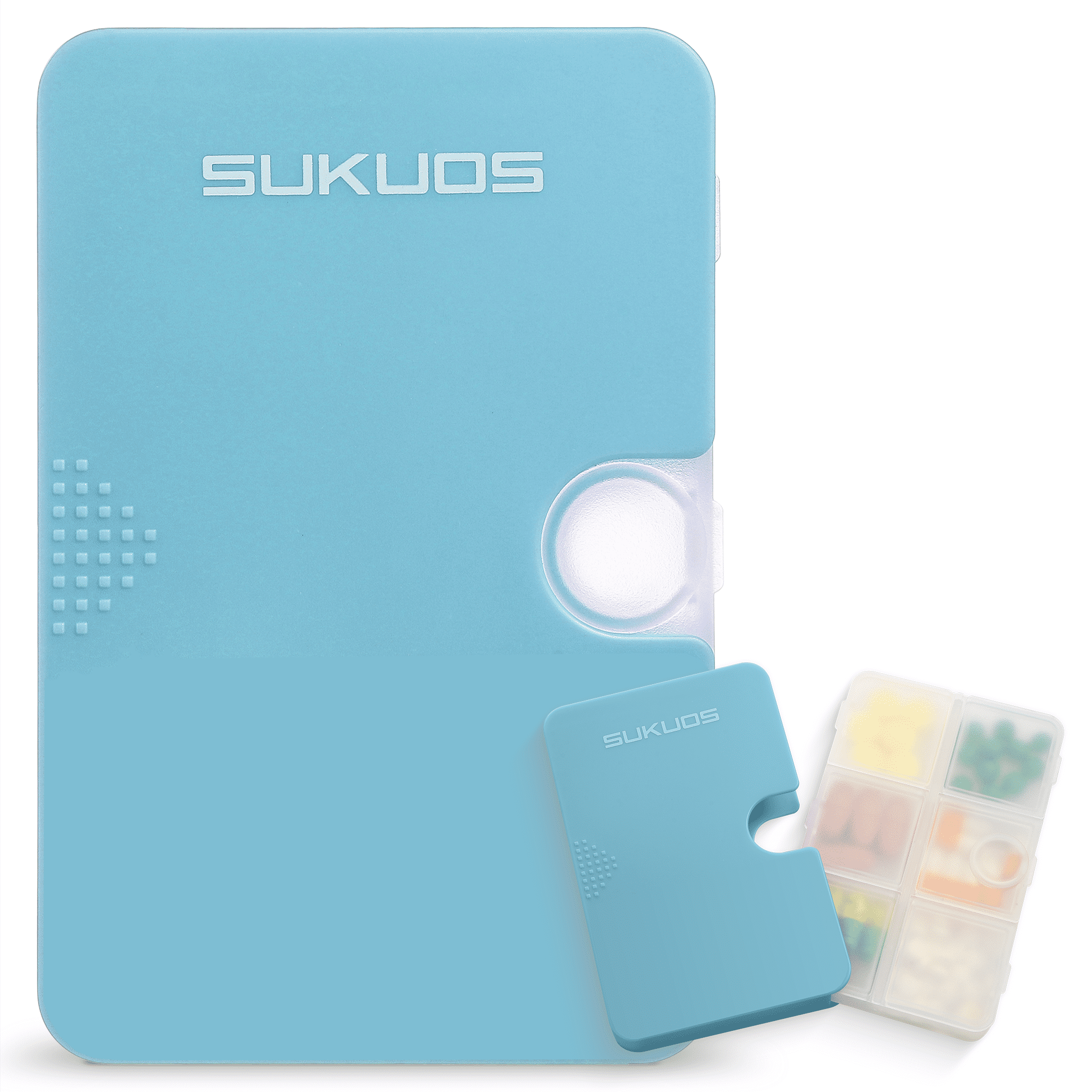 Sukuos Daily Use Slim Pill Organizer 1 Pack, Easy to Open 6 ...