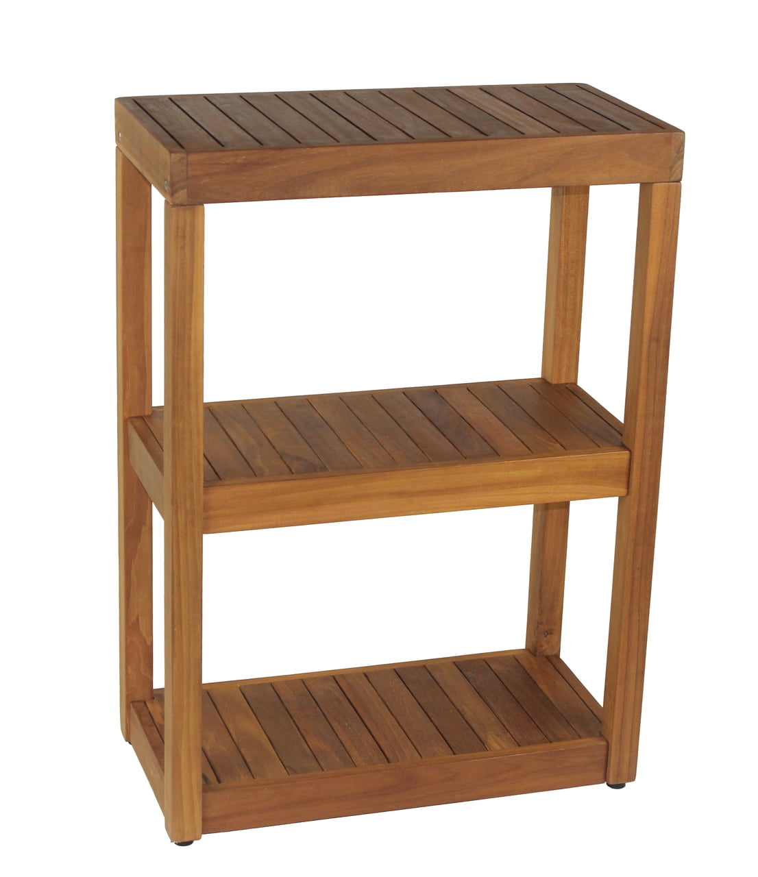 AquaTeak Sula Rectangular Three-Tier Teak Bath Stand, Shower Furniture ...