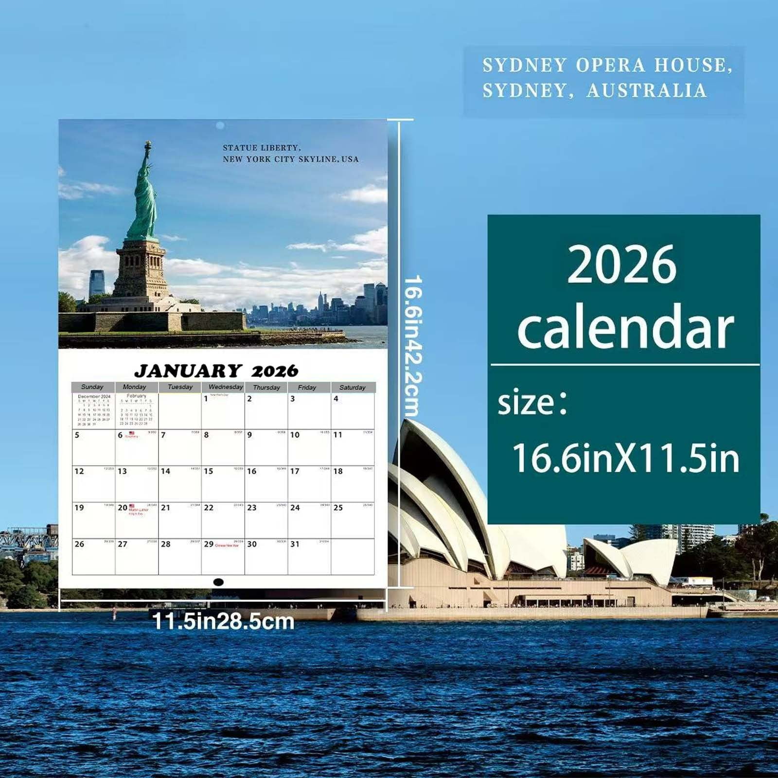 Sulaicai Desk Calendar 2026-2027, 13 Months Calendar Runs from January ...