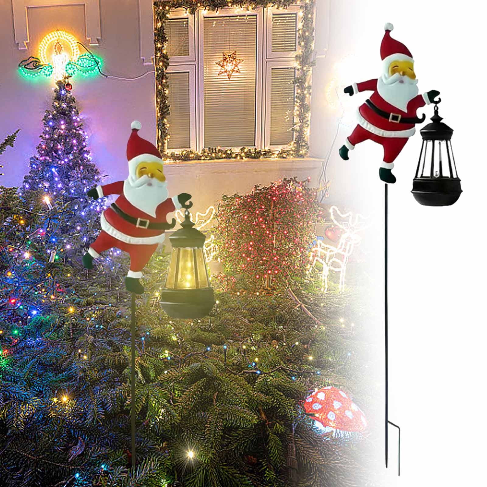 Sulaicai Solar Christmas Garden Stake Lights, Outdoor Waterproof Solar ...