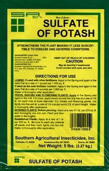 Sulfate of Potash 0-0-50 Granular Fertilizer for Soil & Plants - 20 Lbs ...