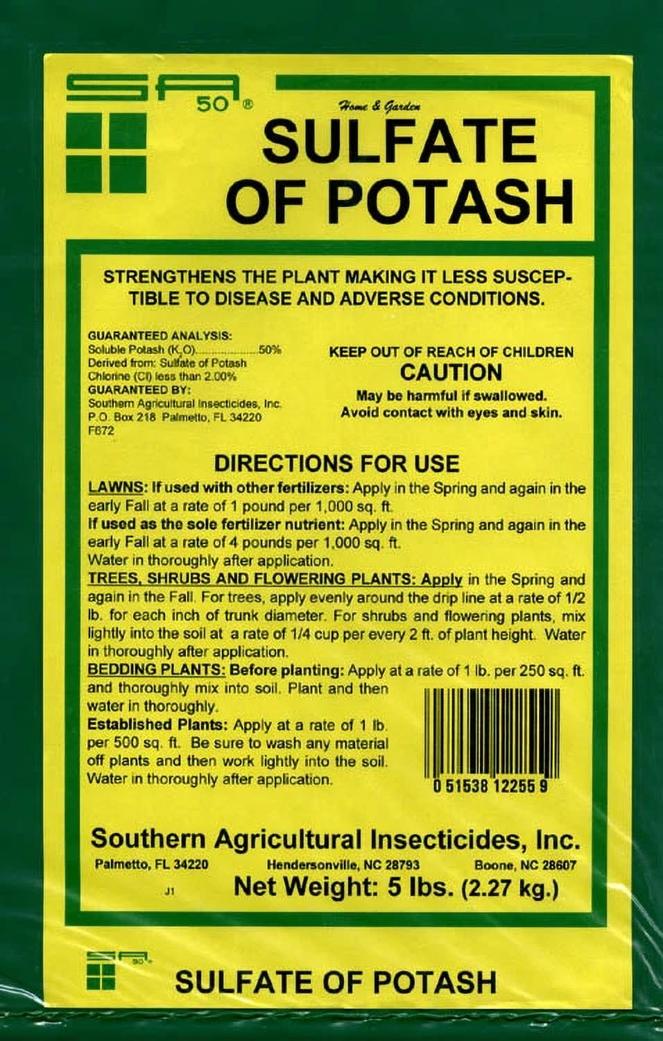 Sulfate of Potash Granules - Strengthens Plants Against Diseases - 5 lb ...