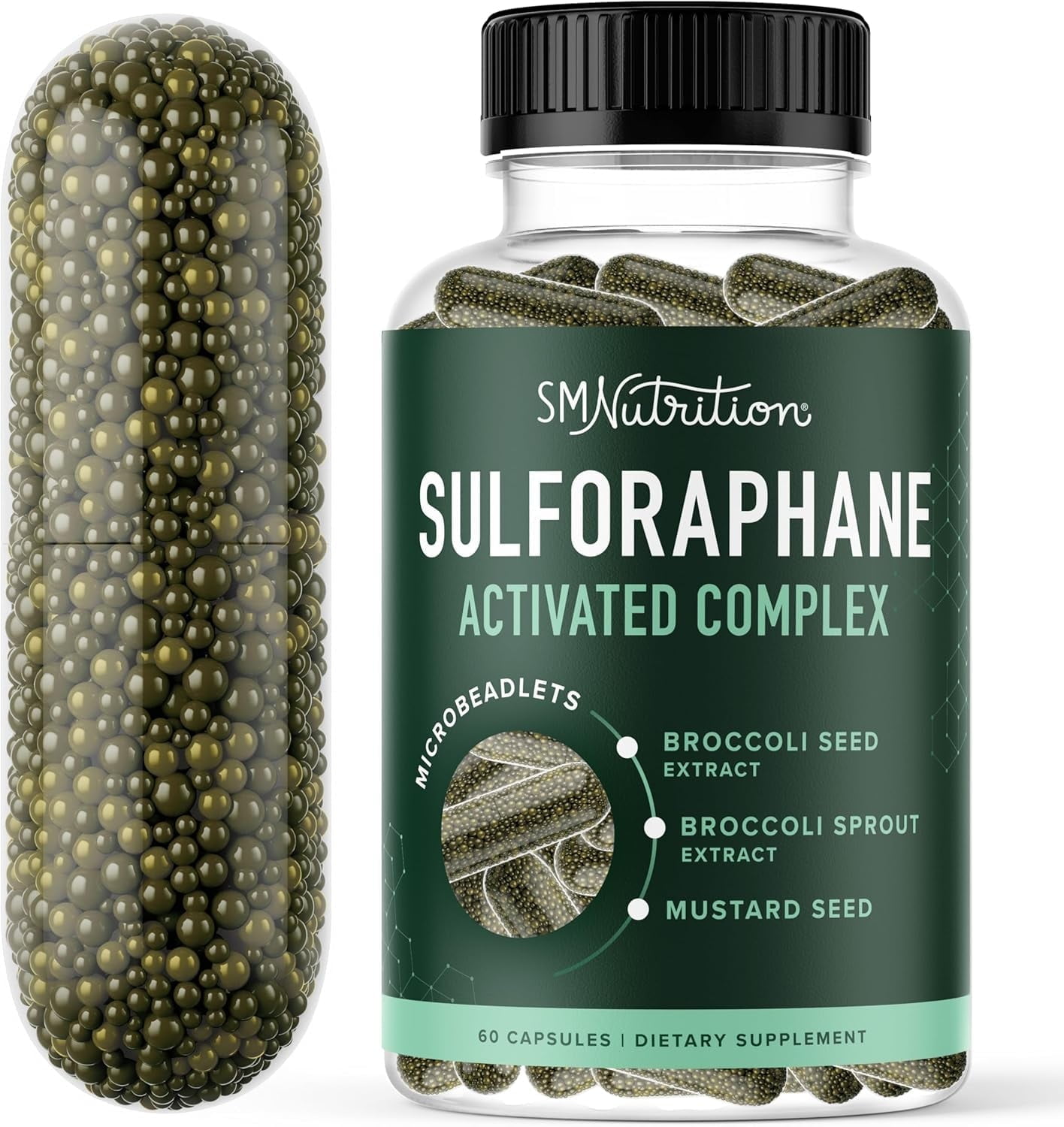 SMNutrition Sulforaphane Broccoli Seed Extract | Advanced Microbeadlet ...