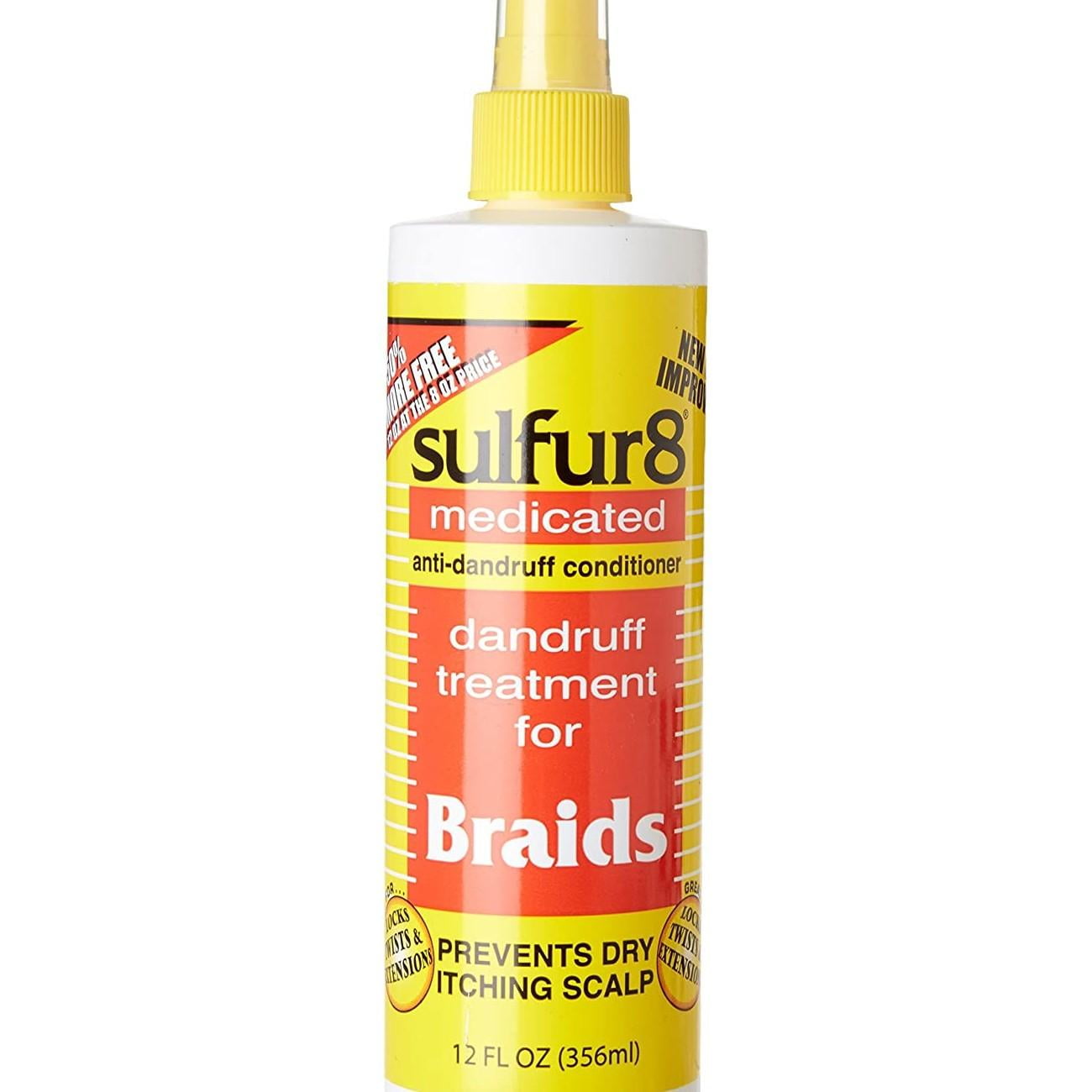 Sulfur 8 Dandruff Treatment For Braids, 12 Oz. Spray, Pack of 6 ...