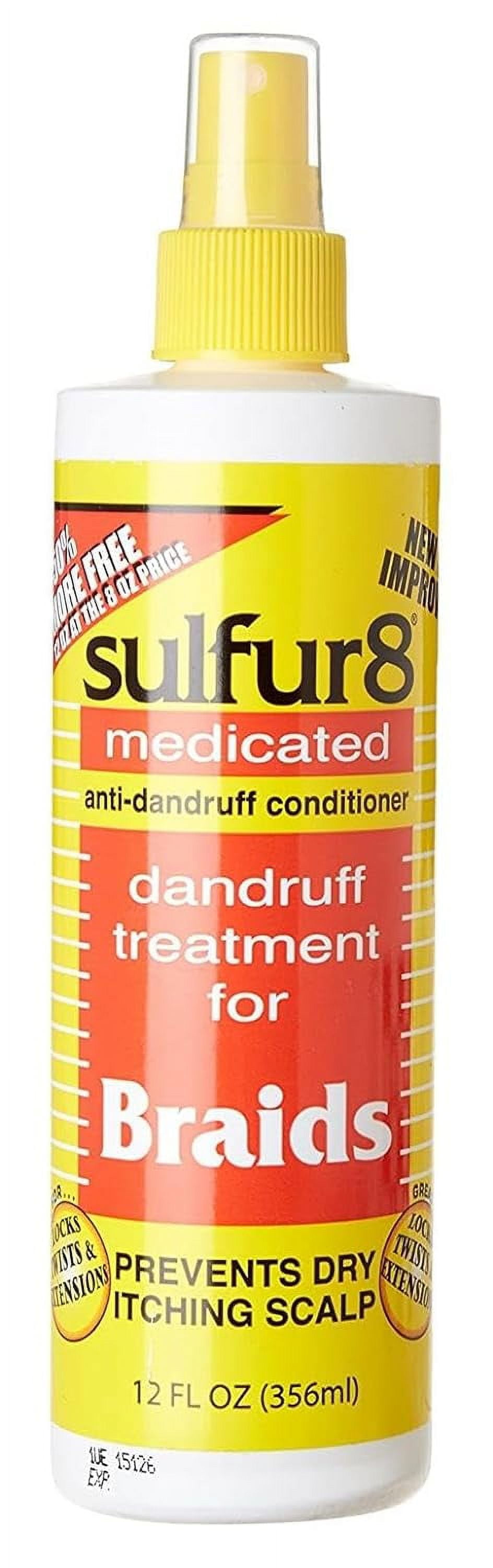 Sulfur-8 Medicated Anti-Dandruff Conditioner For Braid Spray - 8 Oz, 3 ...