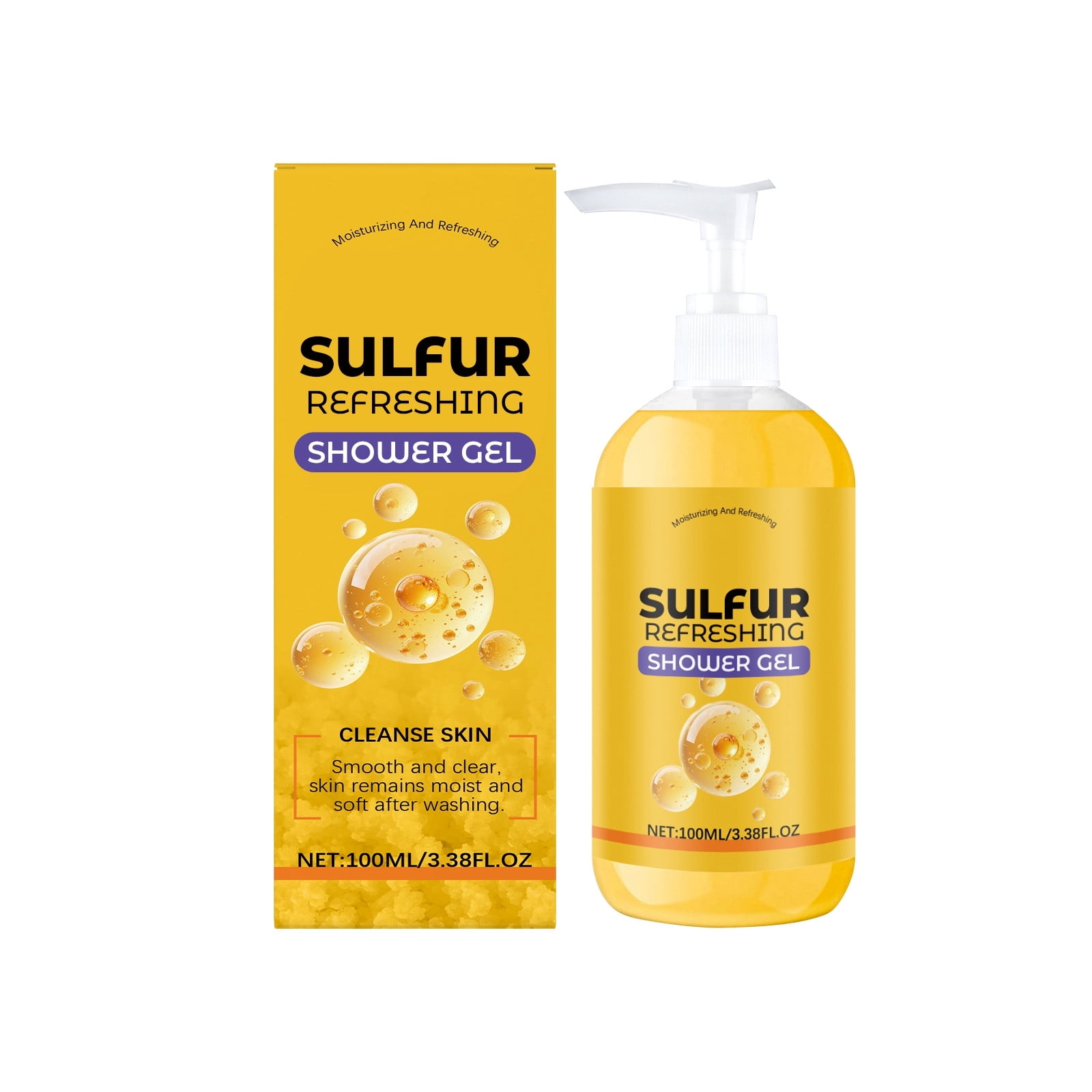 Sulfur Refreshing Shower Gel 100ml Deep Cleanse & Moisturize, Gentle ...