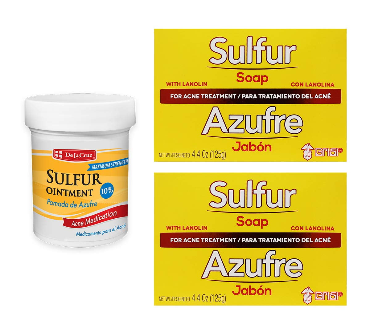 Sulfur and Sulfur Soap (Variety 3 Pack) - Walmart.com