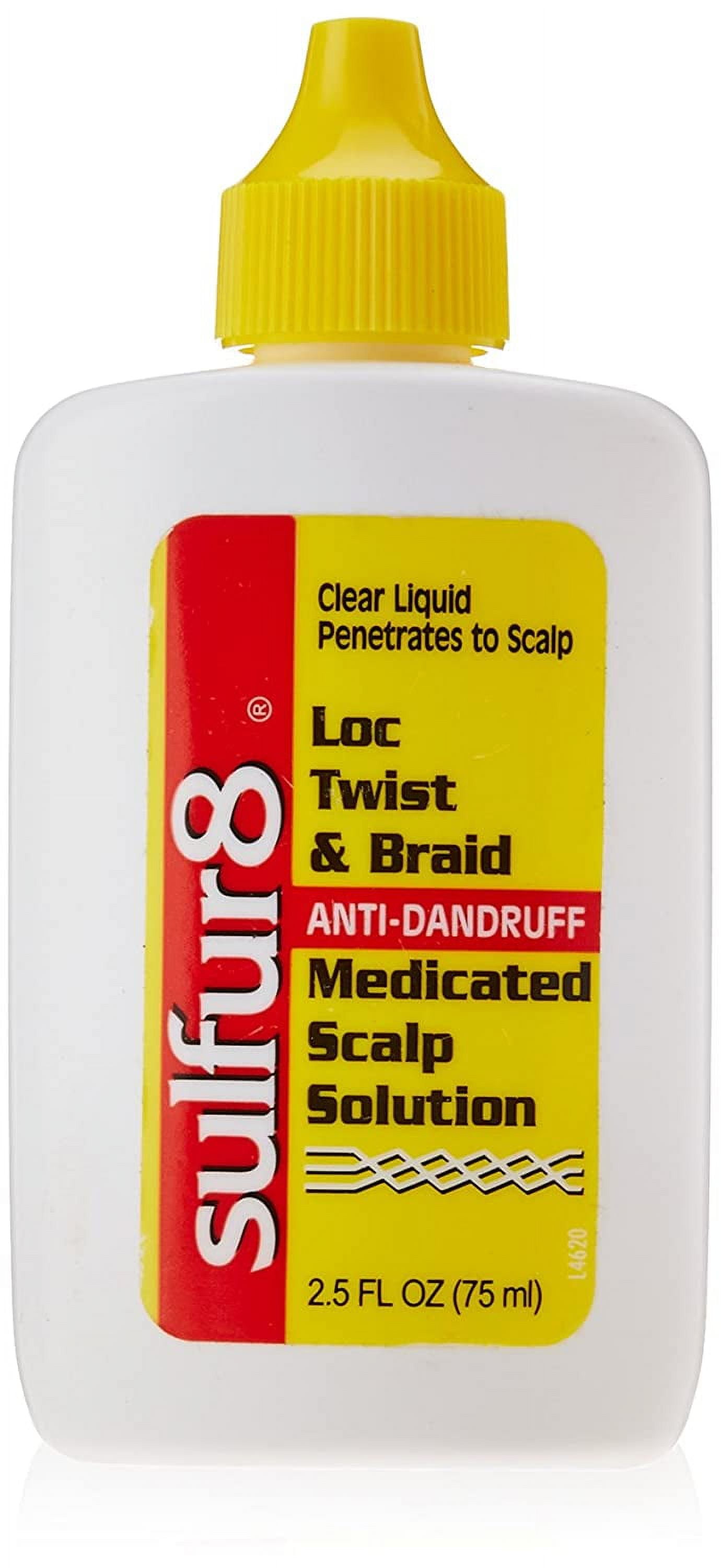 Sulfur8 Loc Twist and Braid Anti-Dandruff Medicated Scalp Solution, 2.5 ...