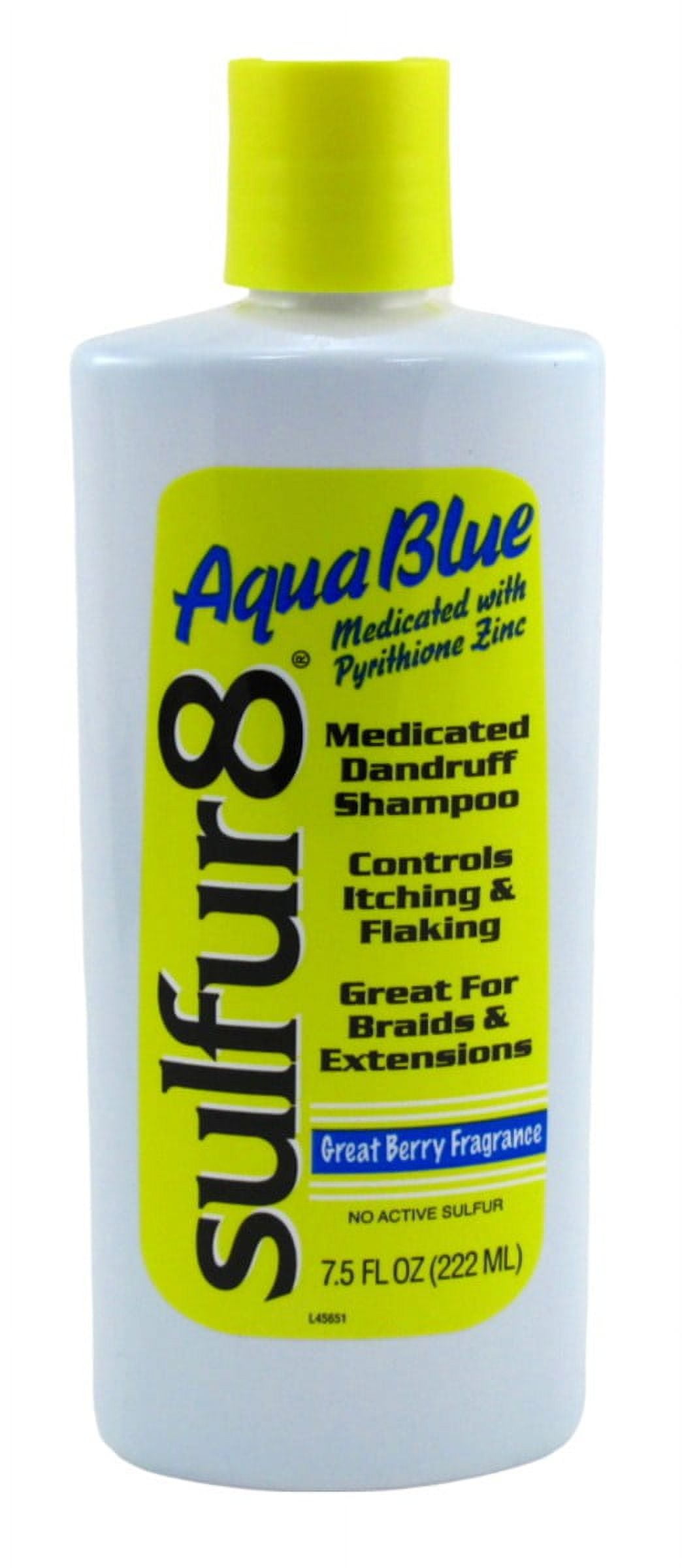Sulfur8 Medicated Dandruff Shampoo Aqua Blue 7.5oz Berry (Pack of 3 ...