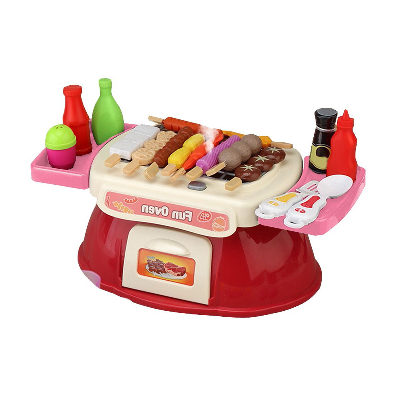 Sulgyt Barbecue Grill Toy Set, Kids BBQ Kitchen Playset with Smoke ...