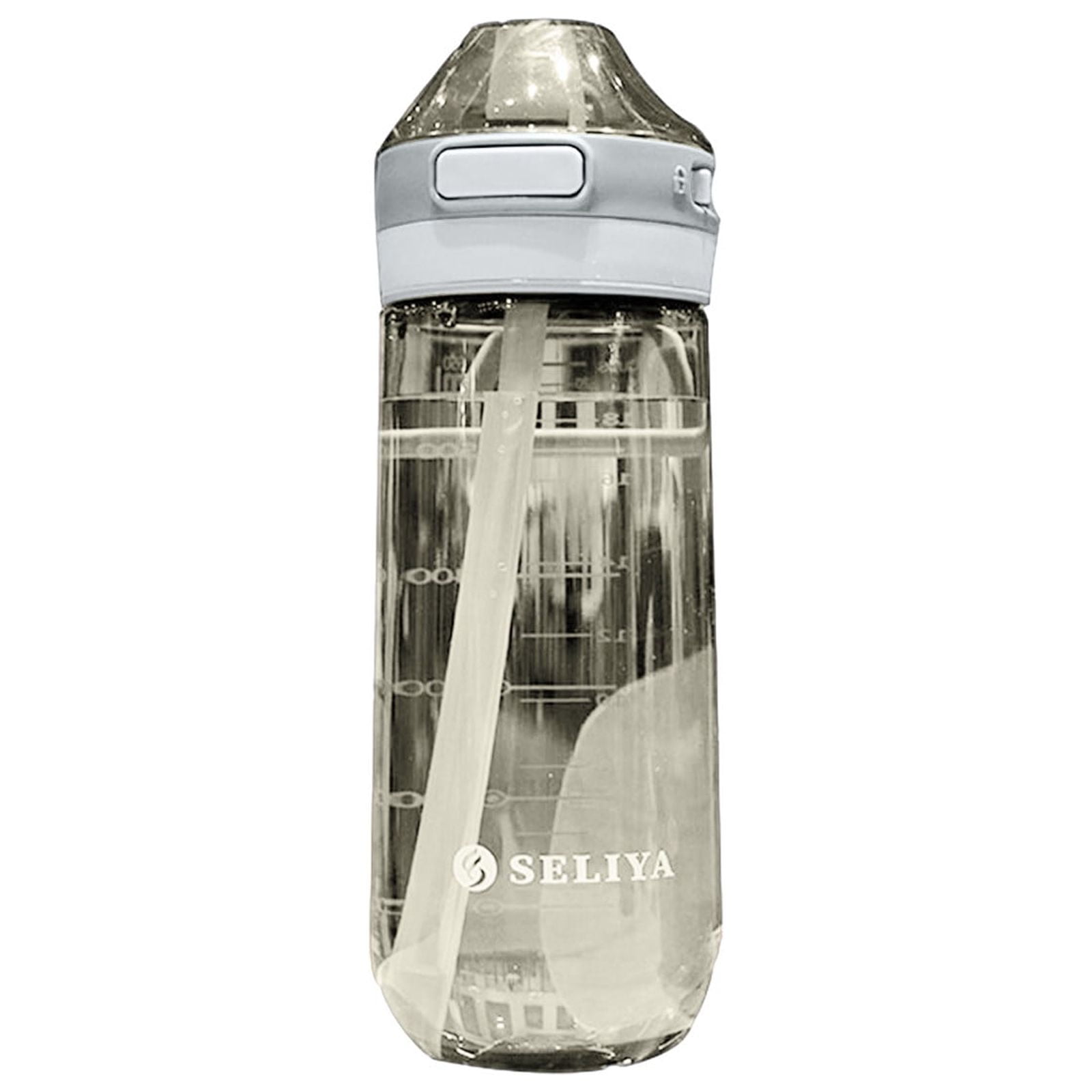 Sulgyt Clear Water Bottle with Straw,Leak-proof Travel Sports Water ...