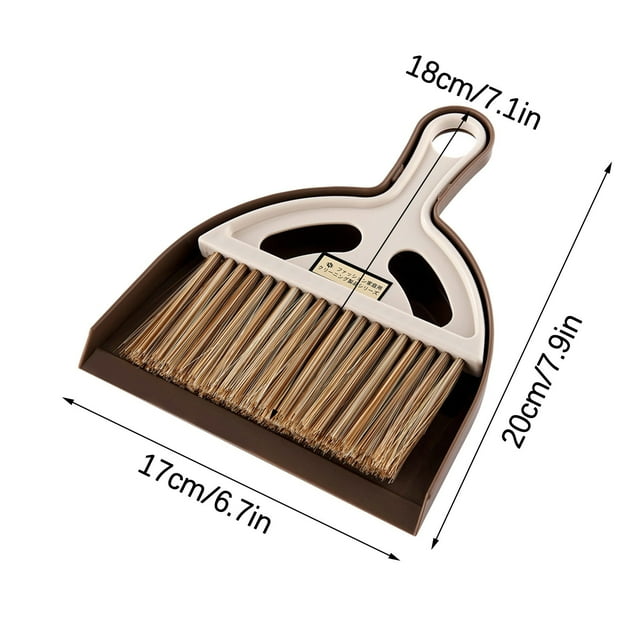 Sulgyt Small Dustpan and Brush Set, Mini Broom and Dustpan Set, Pet Dustpan, Hand Broom and Dust ...