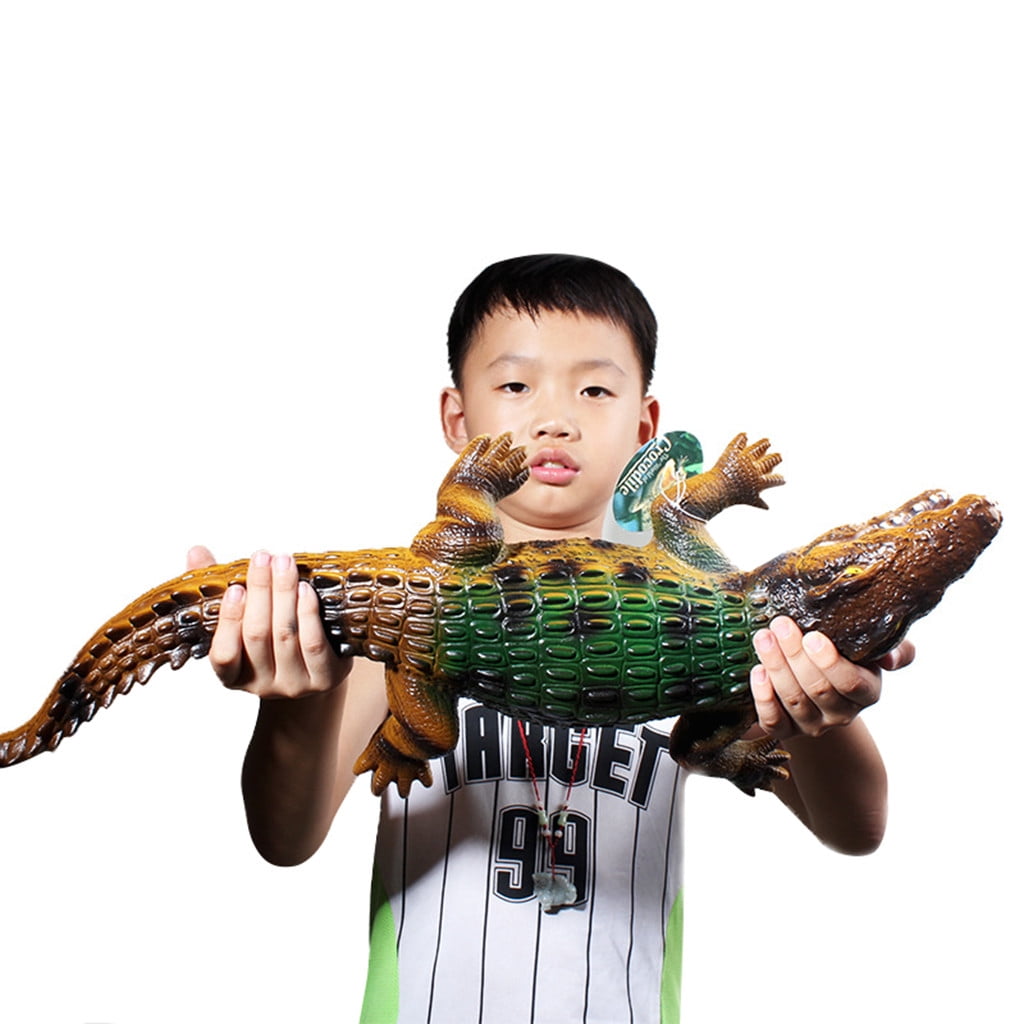 Sulgyt Wildlife 12" Christmas Nile Crocodile Plastic Figurine Toy for ...