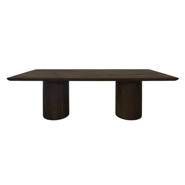 Sullivan 96" Solid Wood Rectangular Dining Table in Dark Brown Finish ...