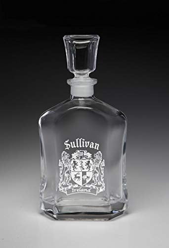 Sullivan Irish Coat of Arms Whiskey Decanter (Sand Etched) - Walmart.com