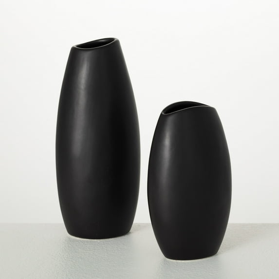 Sullivans 6" & 8" Modern Matte Black Vase - Set of 2 - Walmart.com