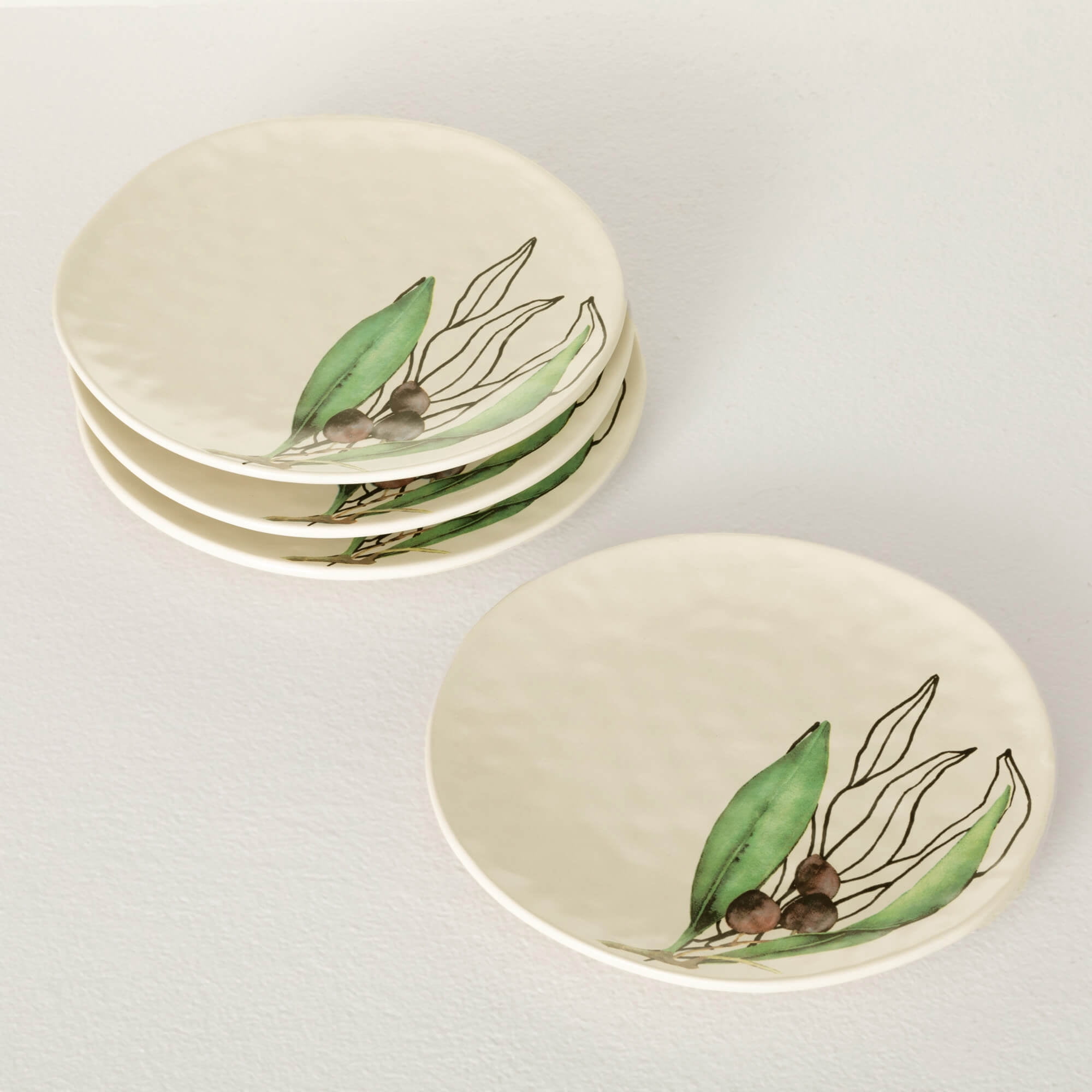 Sullivans 8.75" Ceramic Olive Snack Plate Set of 4 - Walmart.com
